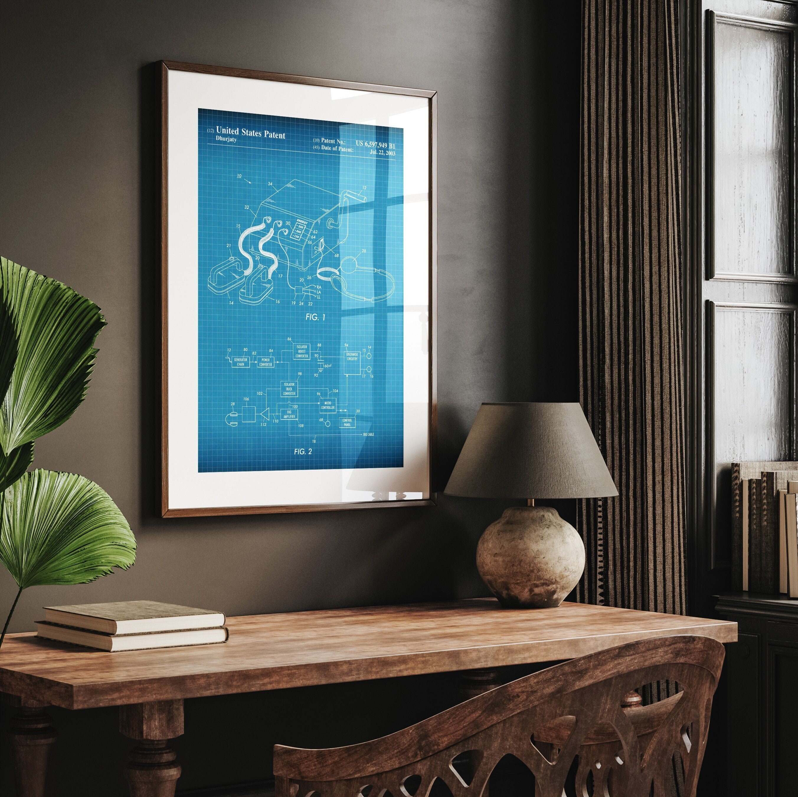 POSTER Defibrillator 2003 Patent Print, Office Decor, Medical Wall Art ...