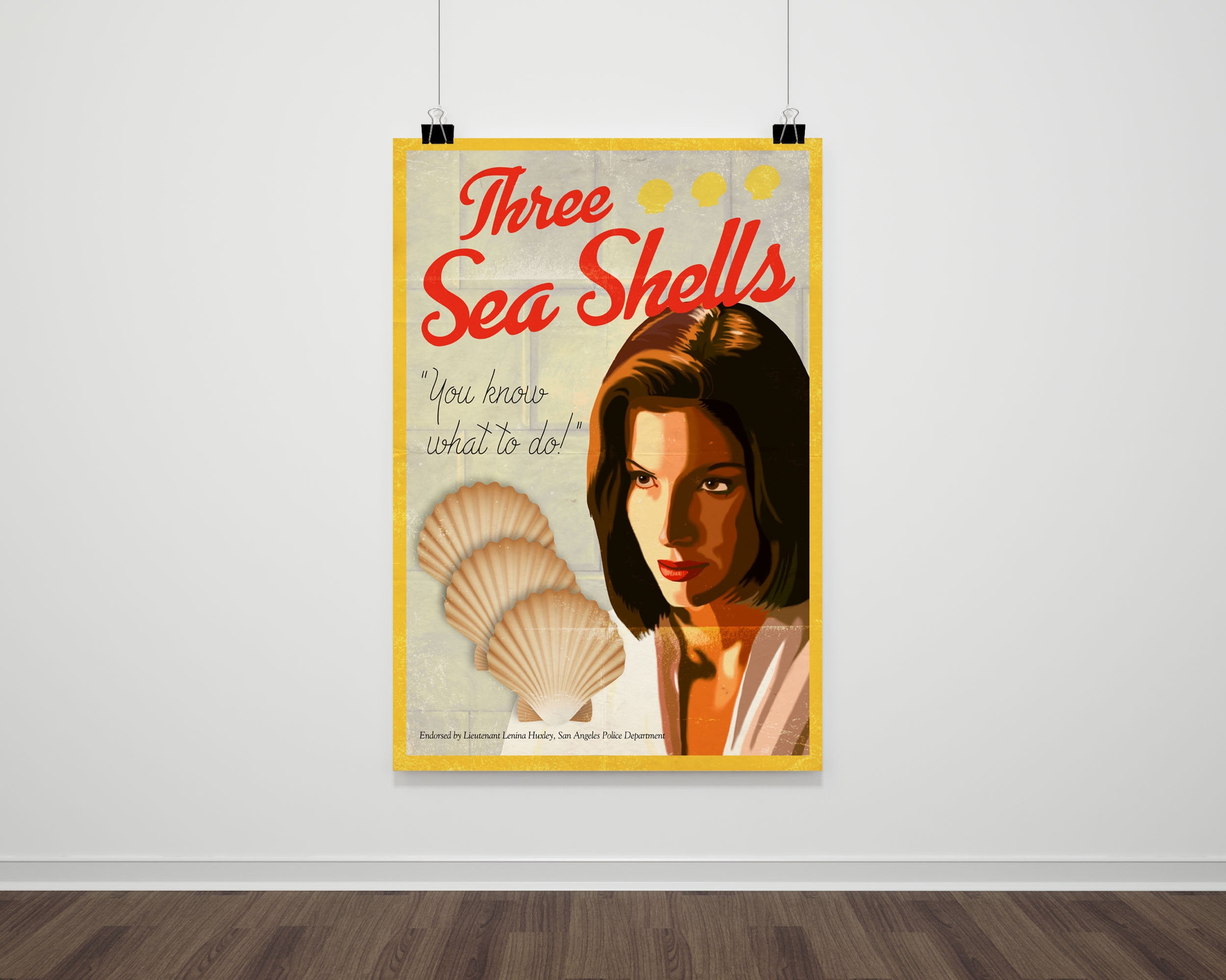 Poster Demolition Man Inspired Sandra Bullock Three Sea Shells - A4 A3 ...