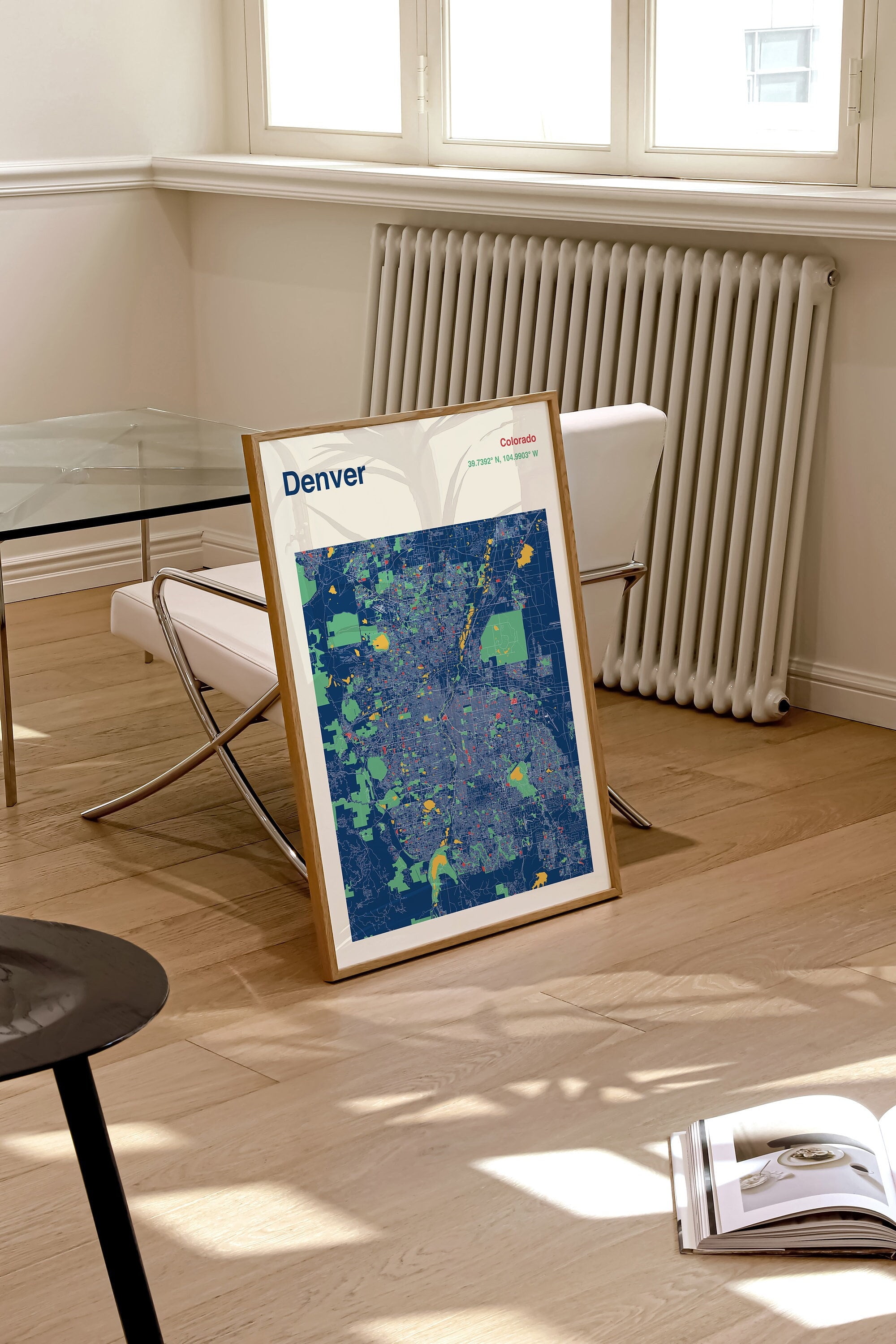 POSTER Denver Map Print, Denver CO Map Poster, Colourful Denver ...