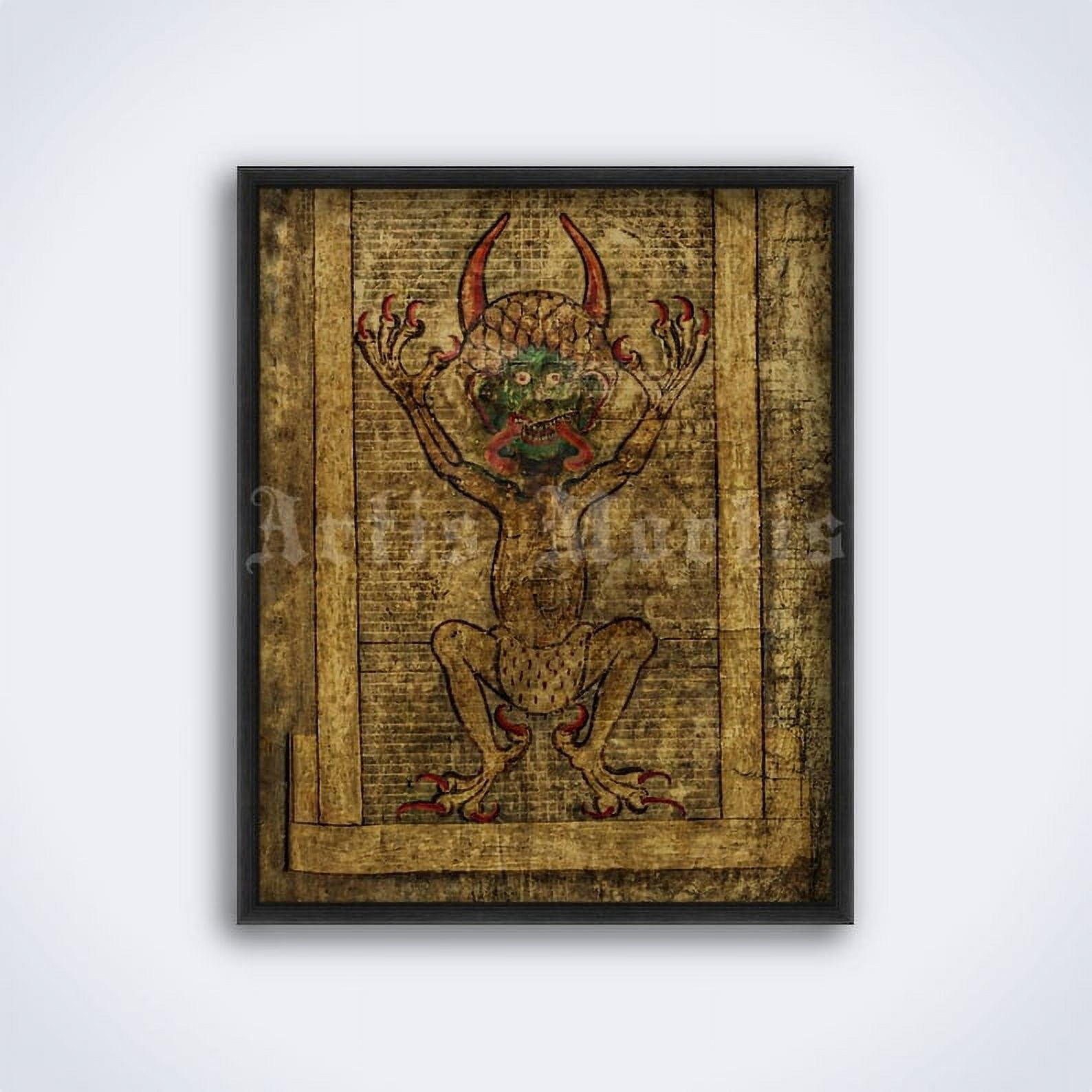 POSTER Devil's Bible, Codex Gigas - Satan portrait, demon, devil, hell ...