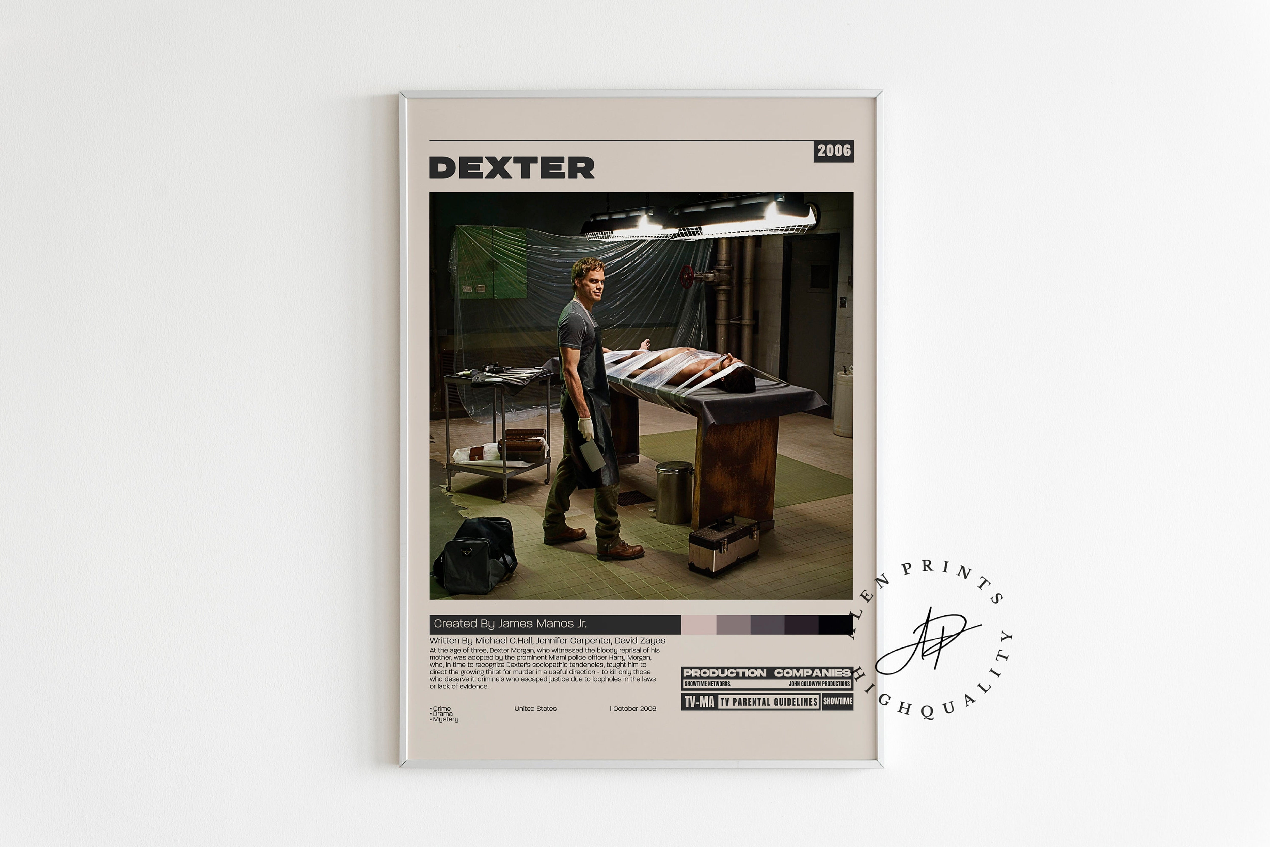 POSTER Dexter Poster, James Manos Jr., Minimalist Tv Series, Vintage ...