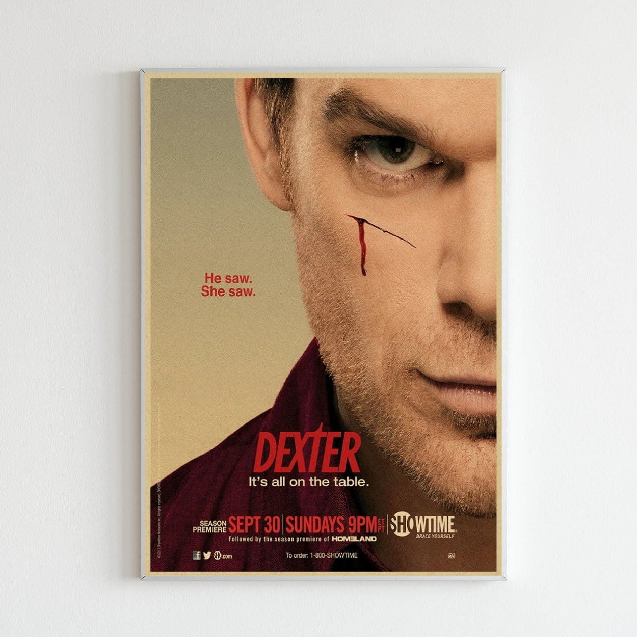 POSTER Dexter Retro Poster, Dexter Morgan Wall Art, Tv Series Vintage ...