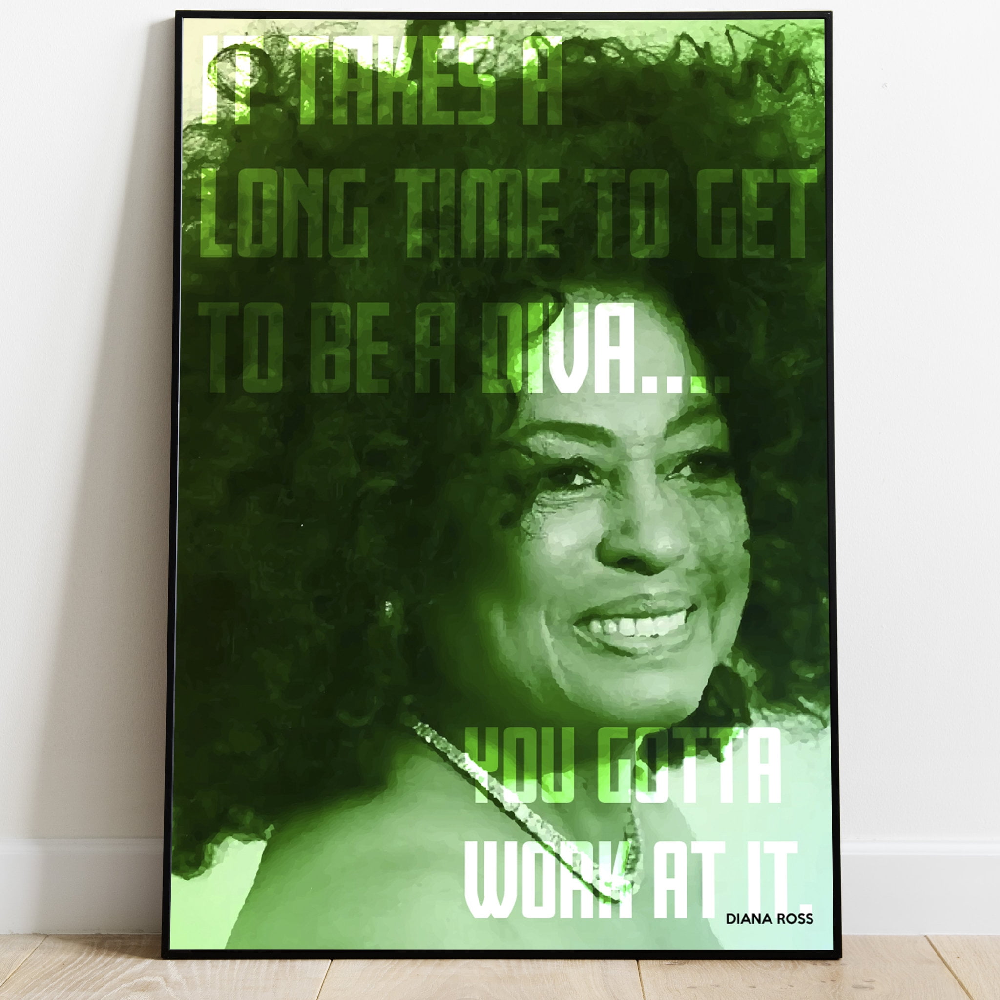 Poster Diana Ross quotation Poster Poster | Vector Poster | It takes a ...