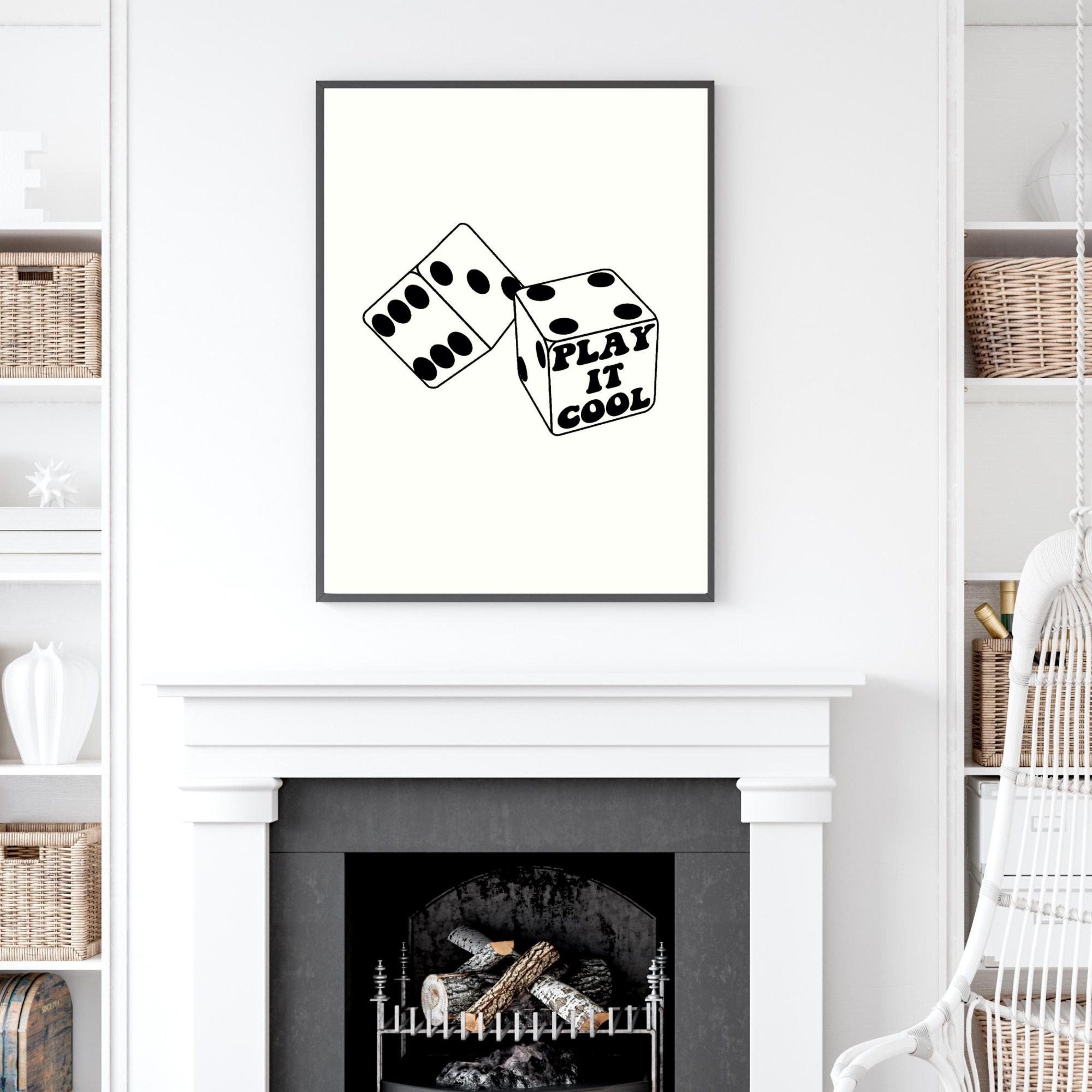 POSTER Dice Wall Art, Preppy Wall Art, Trendy Posters, Retro Wall Art ...