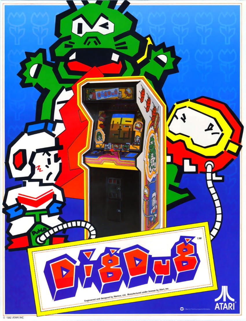 POSTER Dig Dug Arcade Poster-12x18-UNFRAMED - Walmart.com