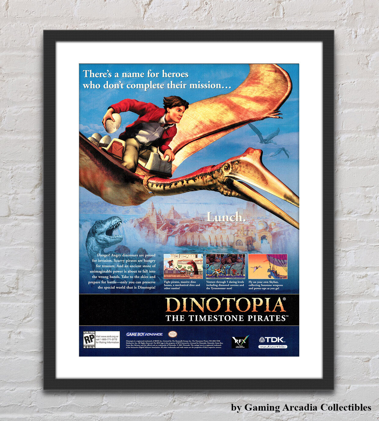 POSTER Dinotopia Nintendo Game Boy Advance GBA Poster-8x12-UNFRAMED ...