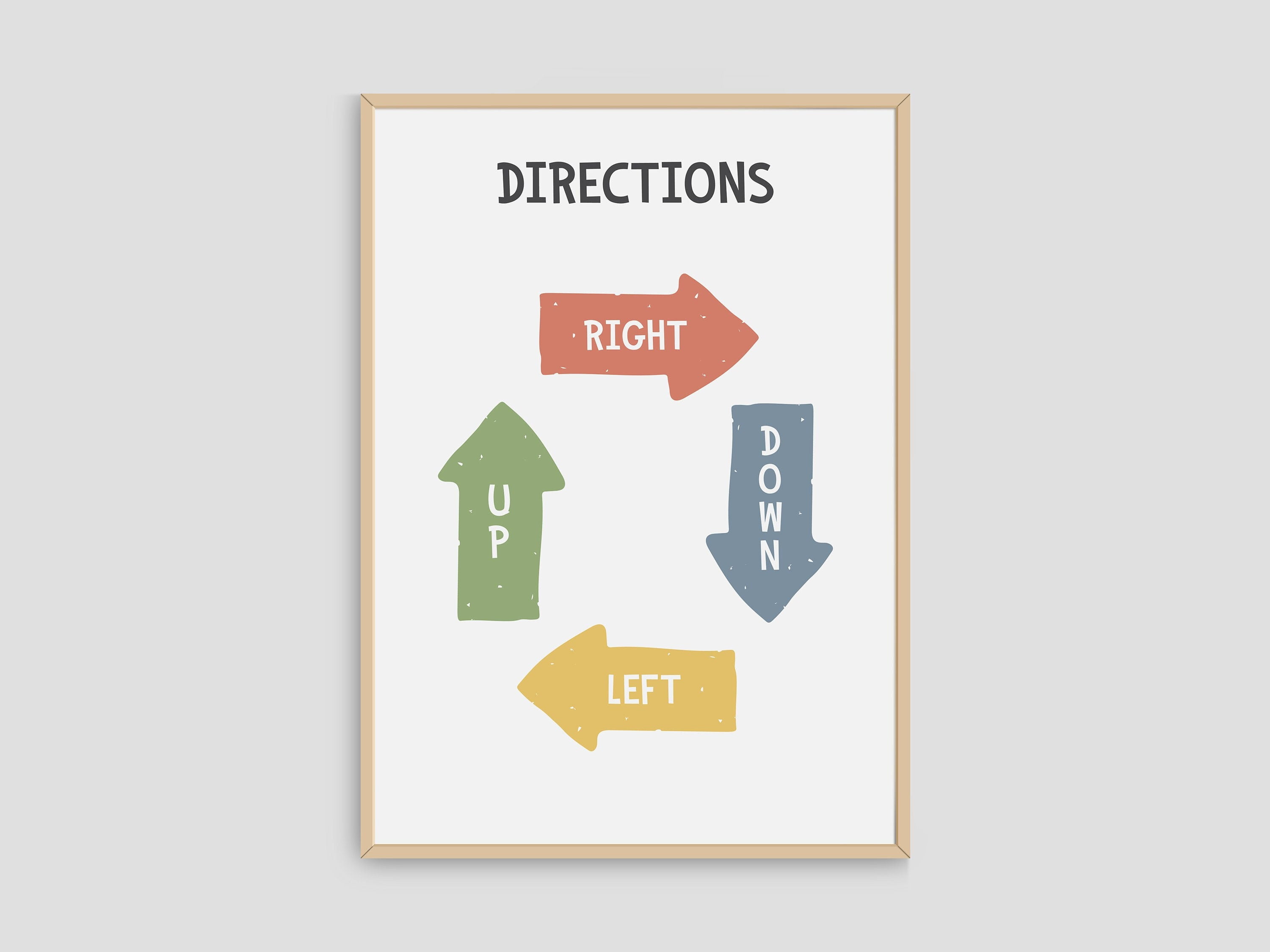 POSTER Directions Poster, Preschool Classroom Wall Art, Boho Toddler ...