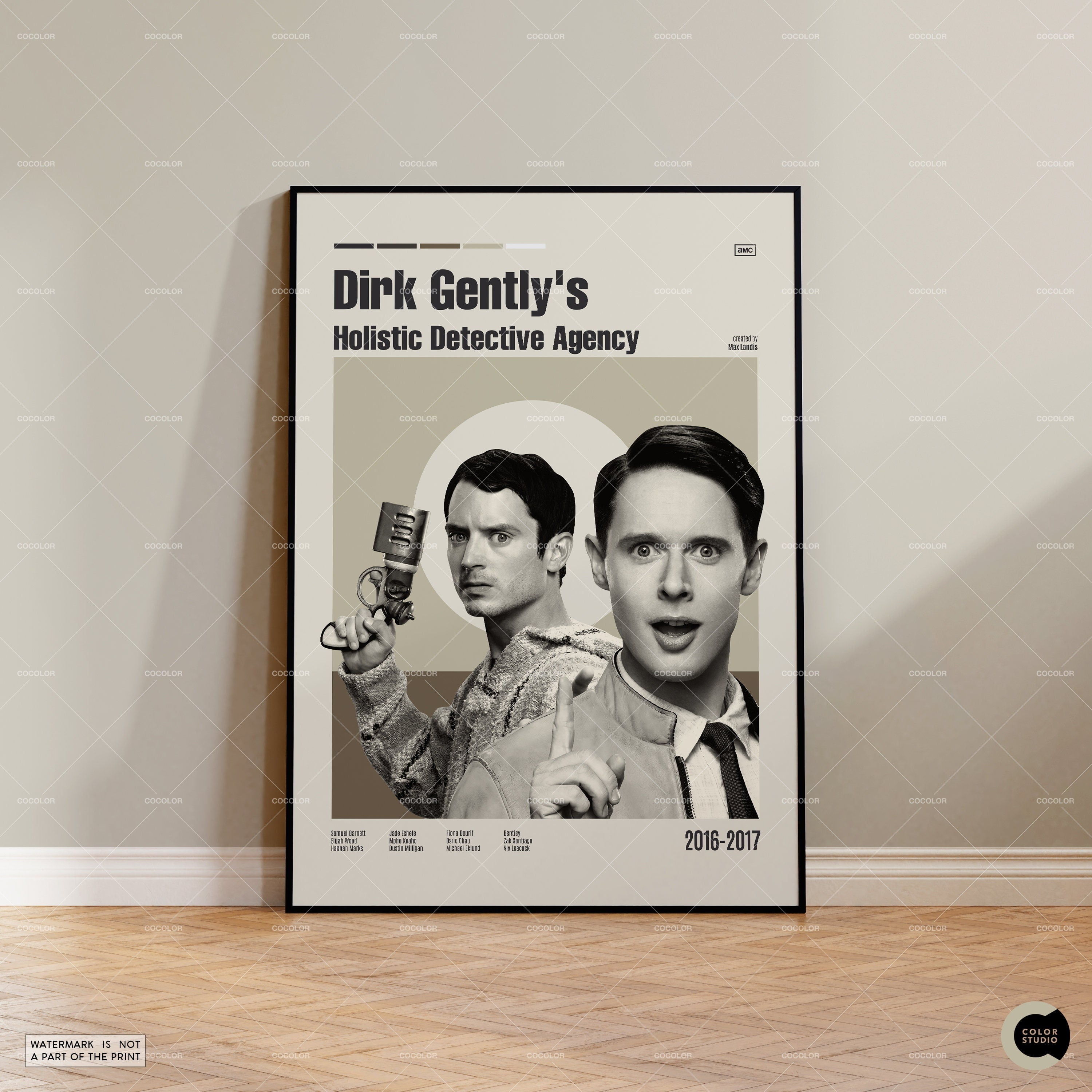 POSTER Dirk Gently's Holistic Detective Agency, Retro Movie Poster ...