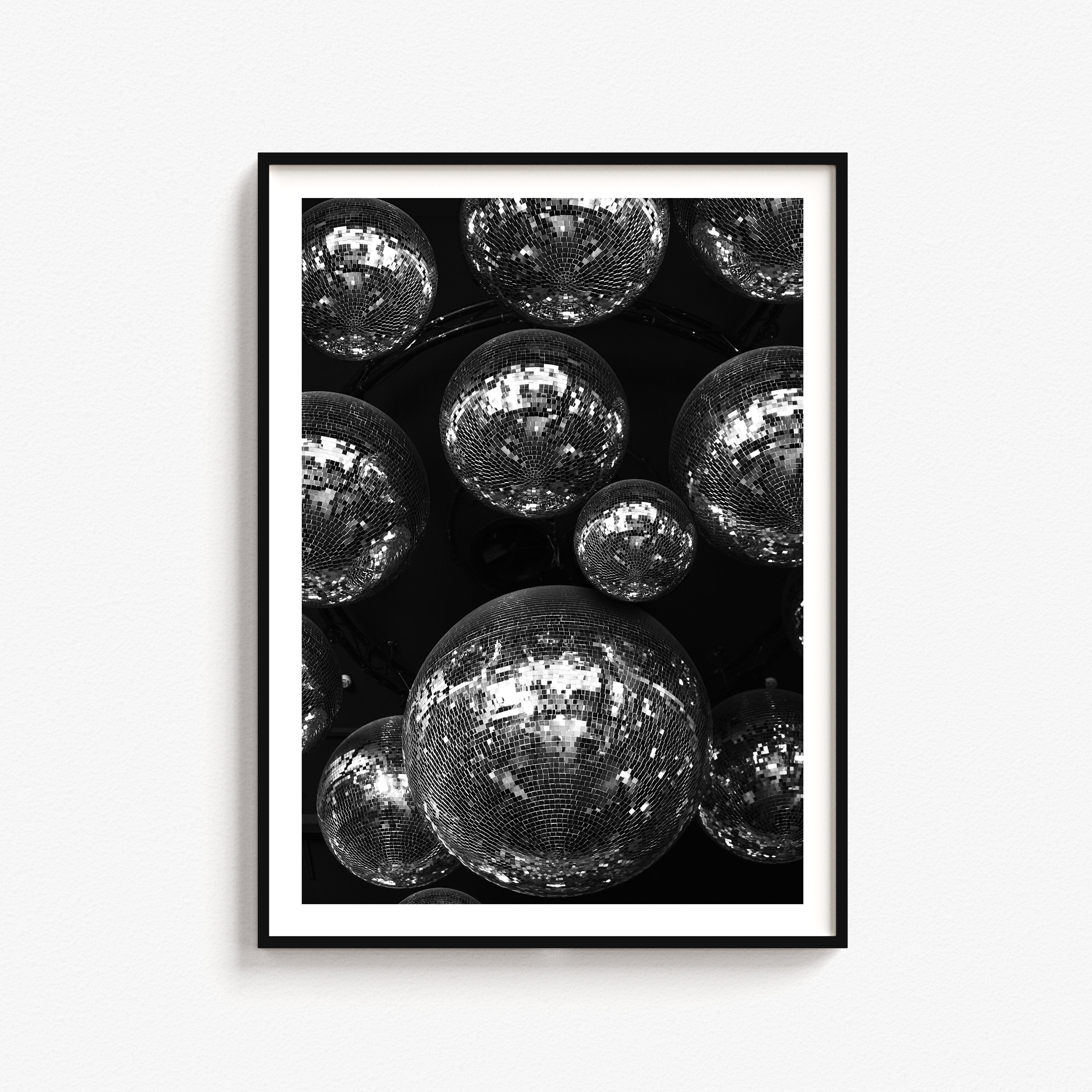 POSTER Disco Ball 70s Poster Bar Cart Poster Retro mirror ball Wall Art ...