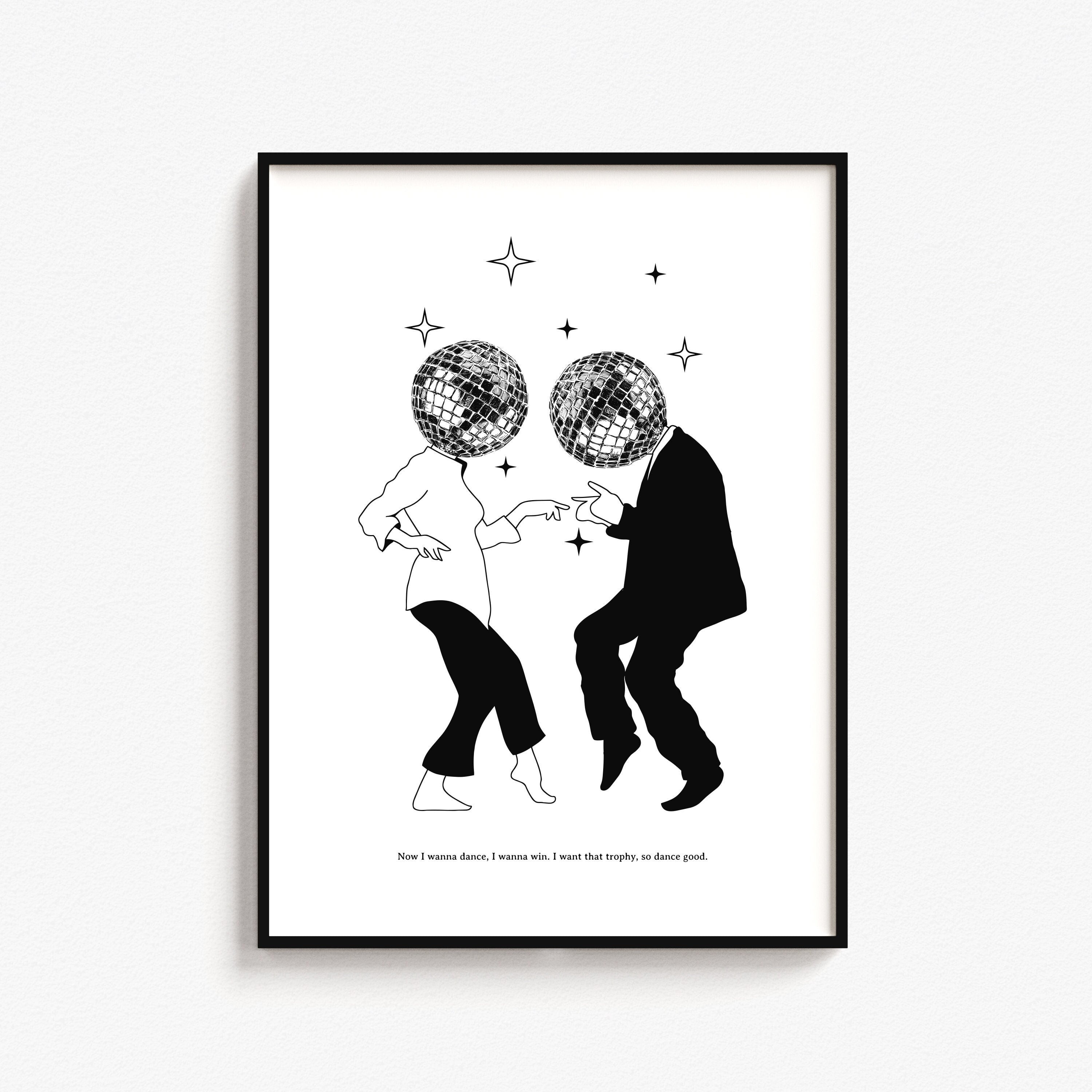 POSTER Disco Ball Print, Pulp Fiction Movie Poster, Pulp Fiction Movie ...