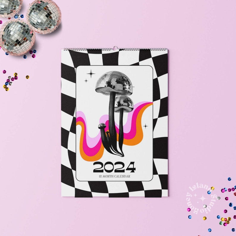 POSTER Disco Calendar 2024 Wall Calendar Daily Planner 2024 disco ...