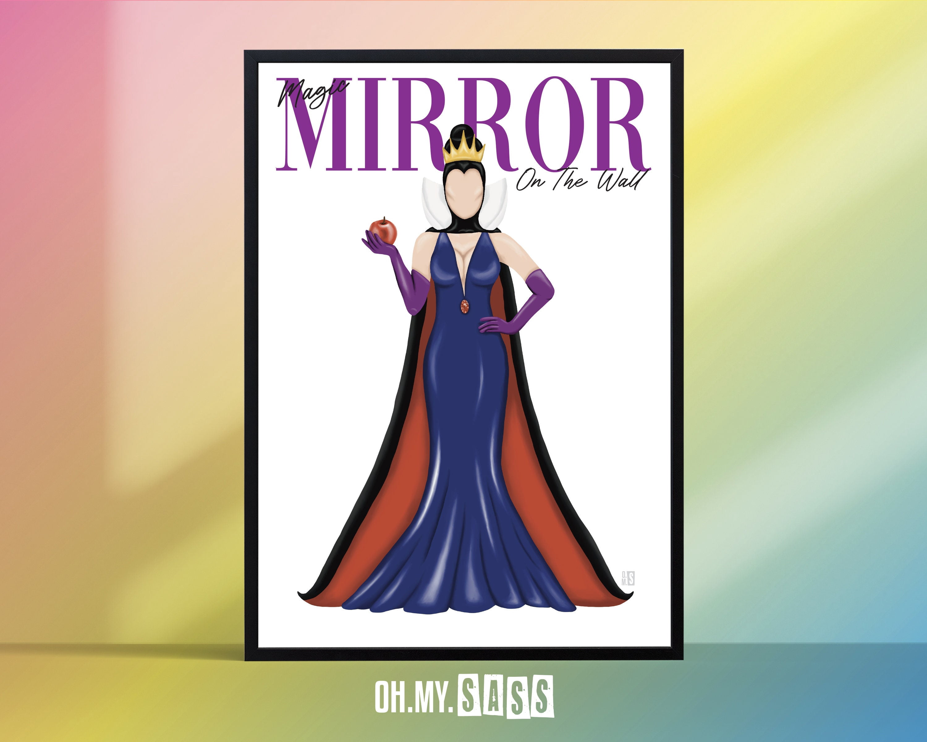 POSTER Disney Evil Queen Magazine Cover Print | Snow White Villain ...