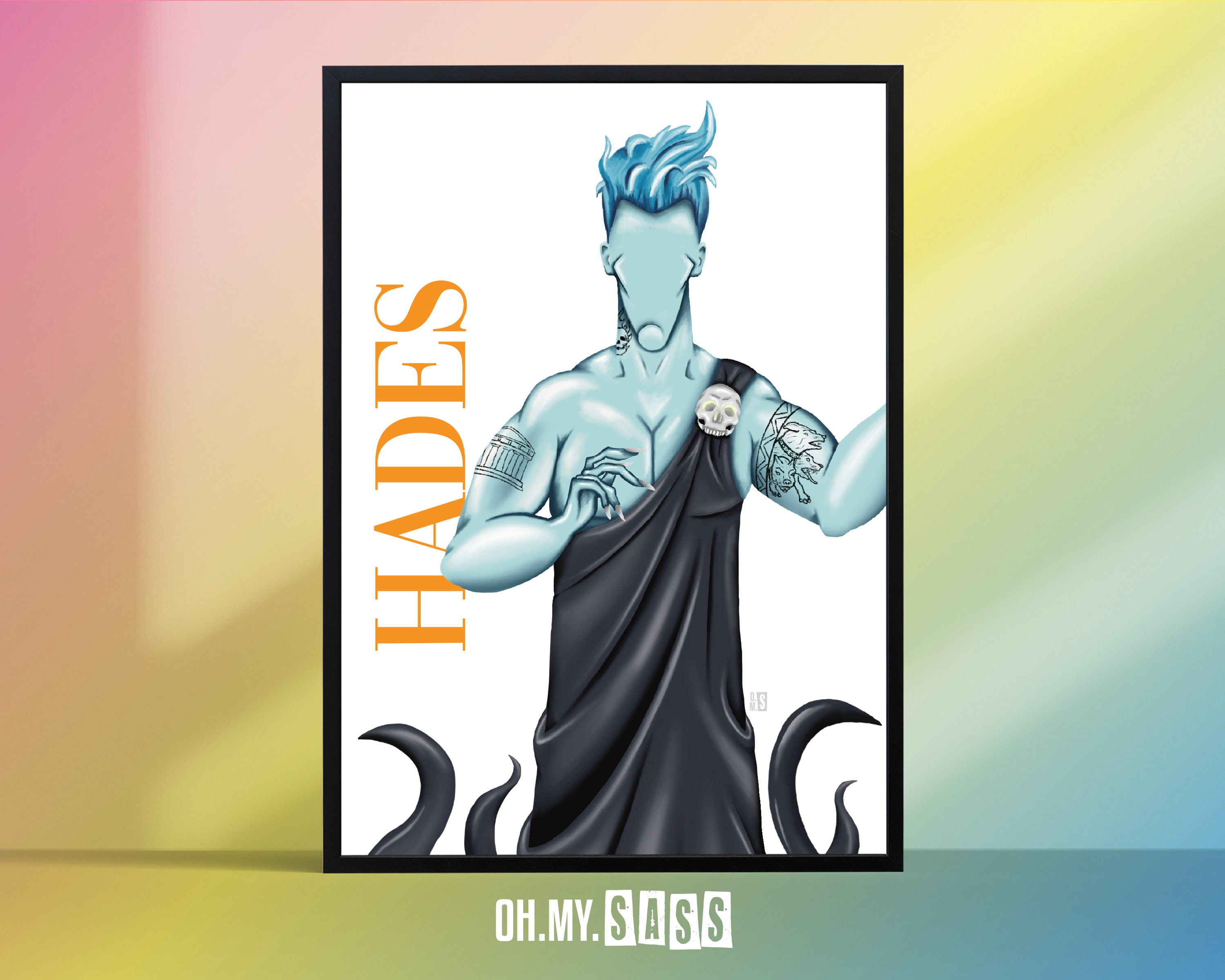 Poster Disney Hades Magazine Cover Print | Hercules Villain Poster ...