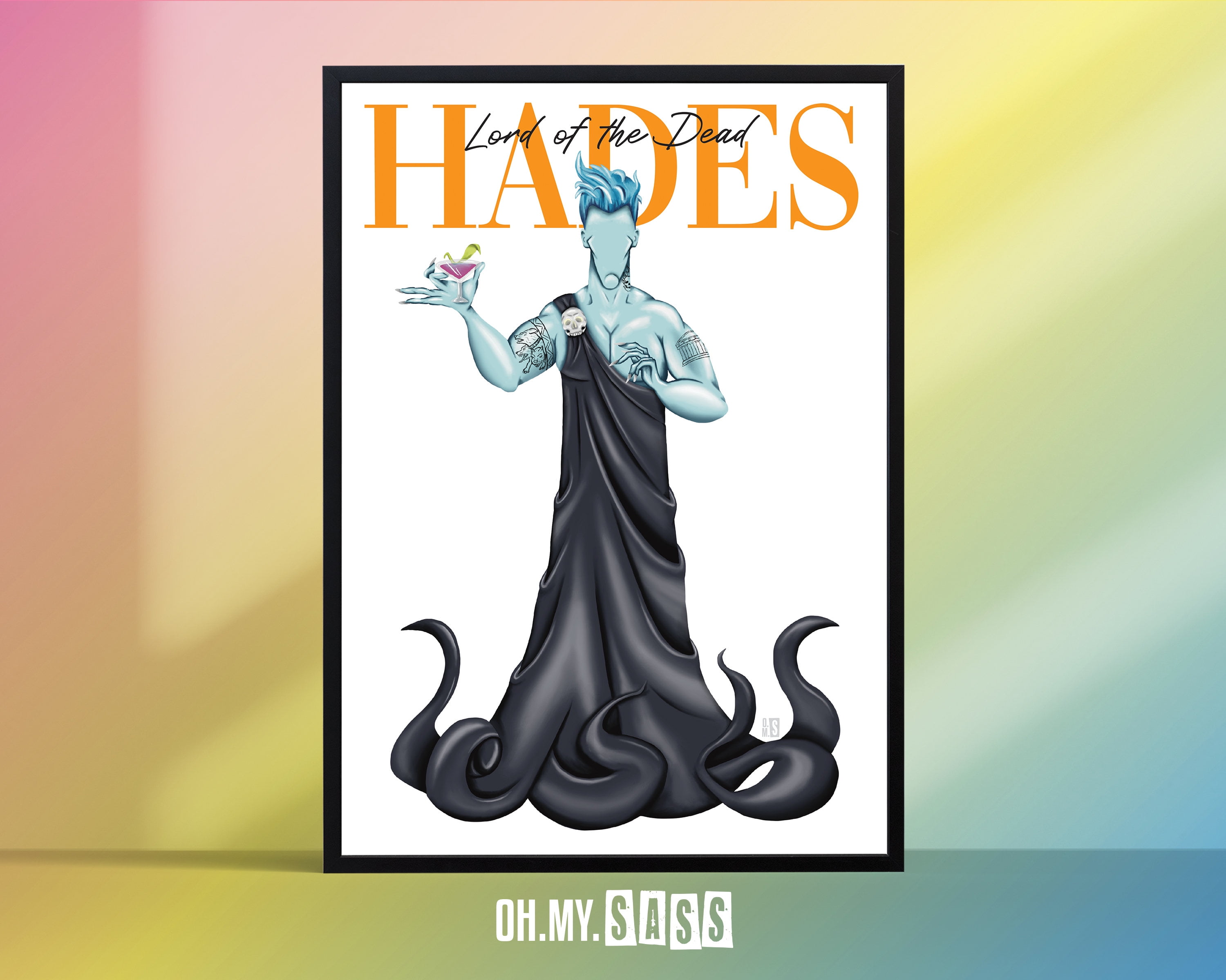 POSTER Disney Hades Magazine Cover Print | Hercules Villain Poster ...