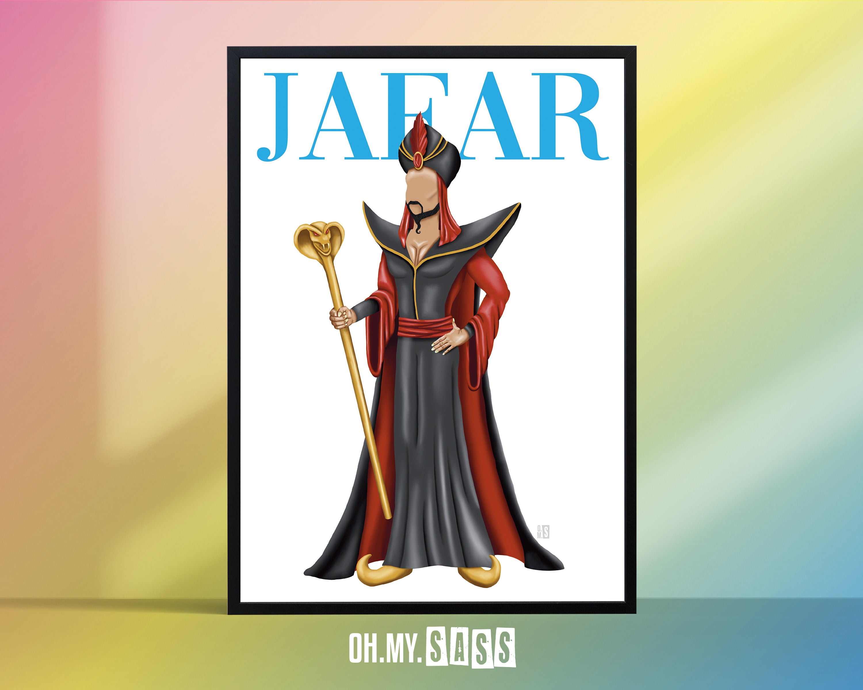 POSTER Disney Jafar Magazine Cover Print | Aladdin Villain Poster ...