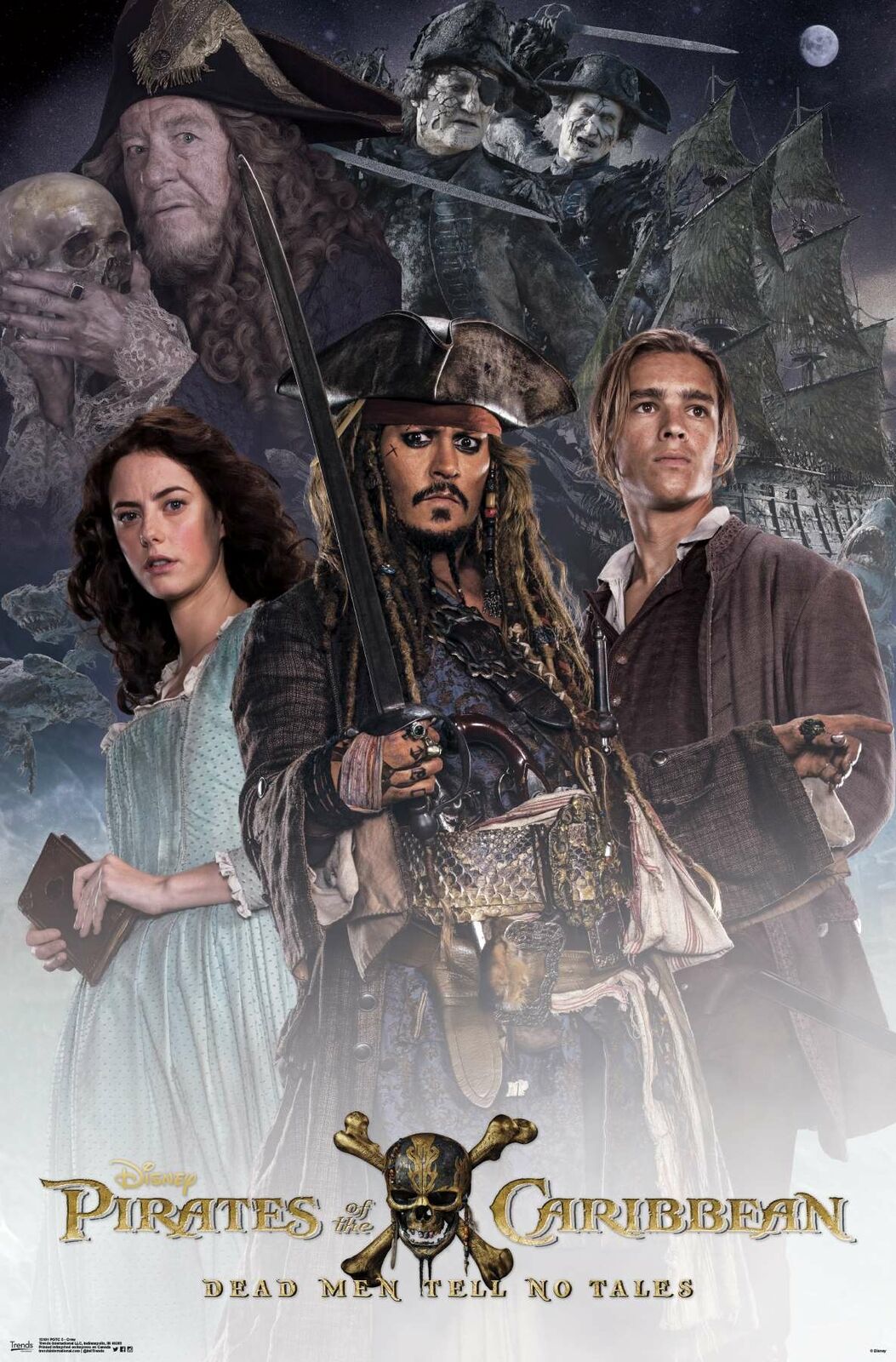 POSTER Disney Pirates of the Caribbean: Dead Men Tell No Tales - Crew ...