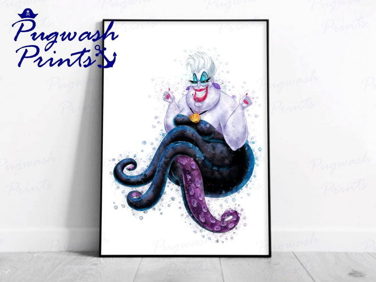 Poster Disney 'URSULA' Sea Witch Little Mermaid Villain Character Print ...