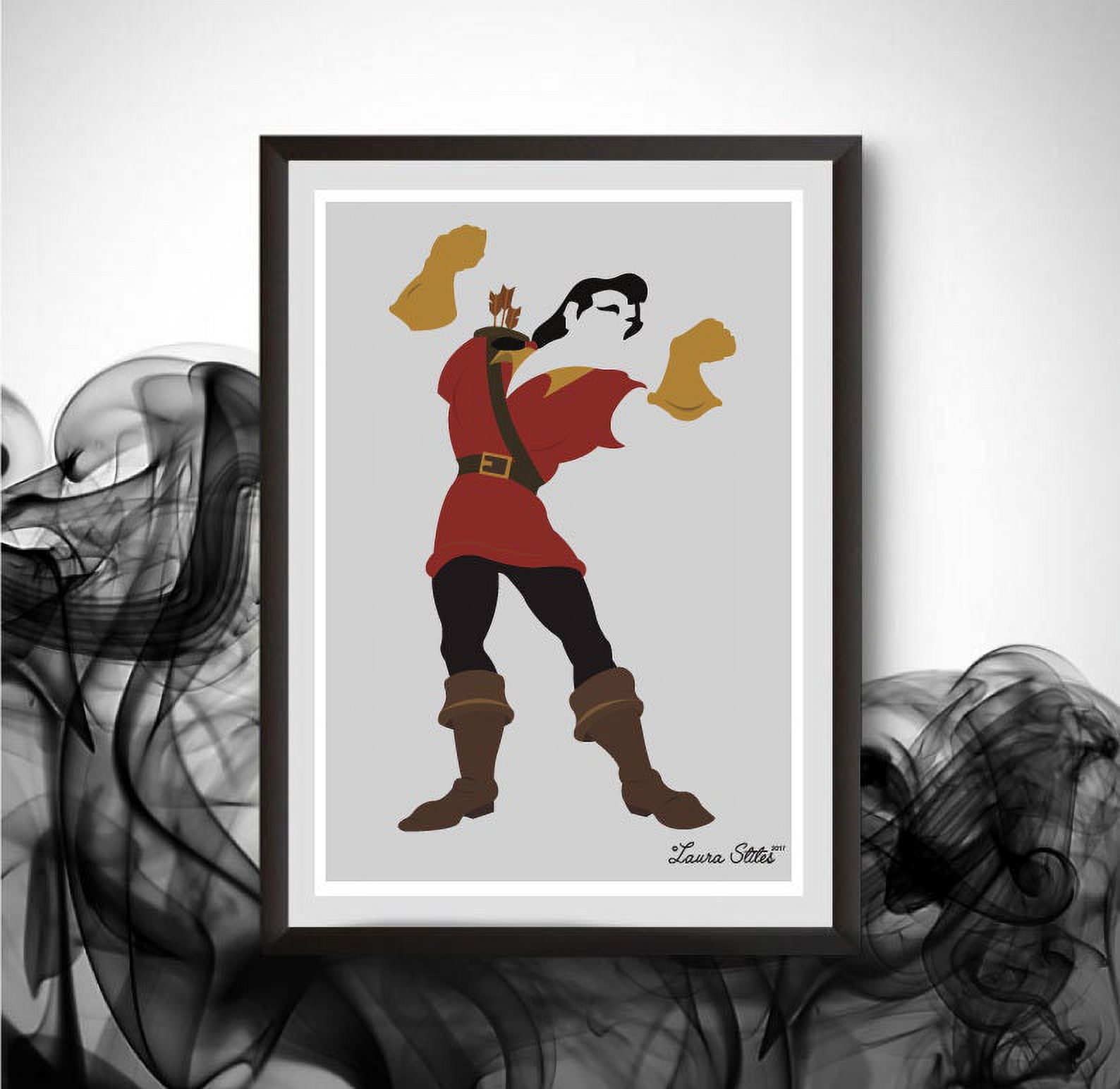 POSTER Disney Villain Gaston Poster/Print - minimalist gaston beauty ...