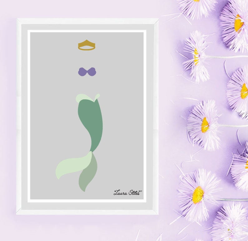 POSTER Disney's Ariel Poster/Print - minimalist the little mermaid ...