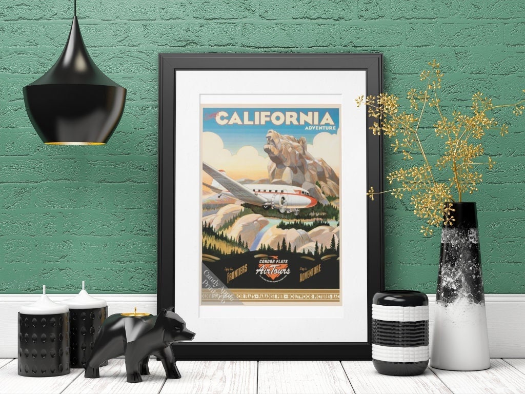 POSTER Disneys California Adventure Print - Condor Flats Air Tours ...