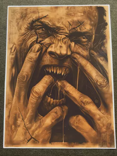 POSTER Disturbing Surrealist Art Print - Expression of Anguish and ...