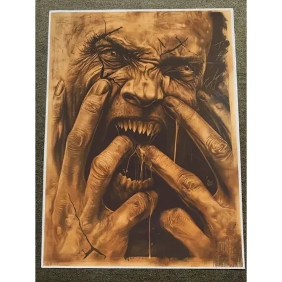 POSTER Disturbing Surrealist Art Print - Expression of Anguish and ...