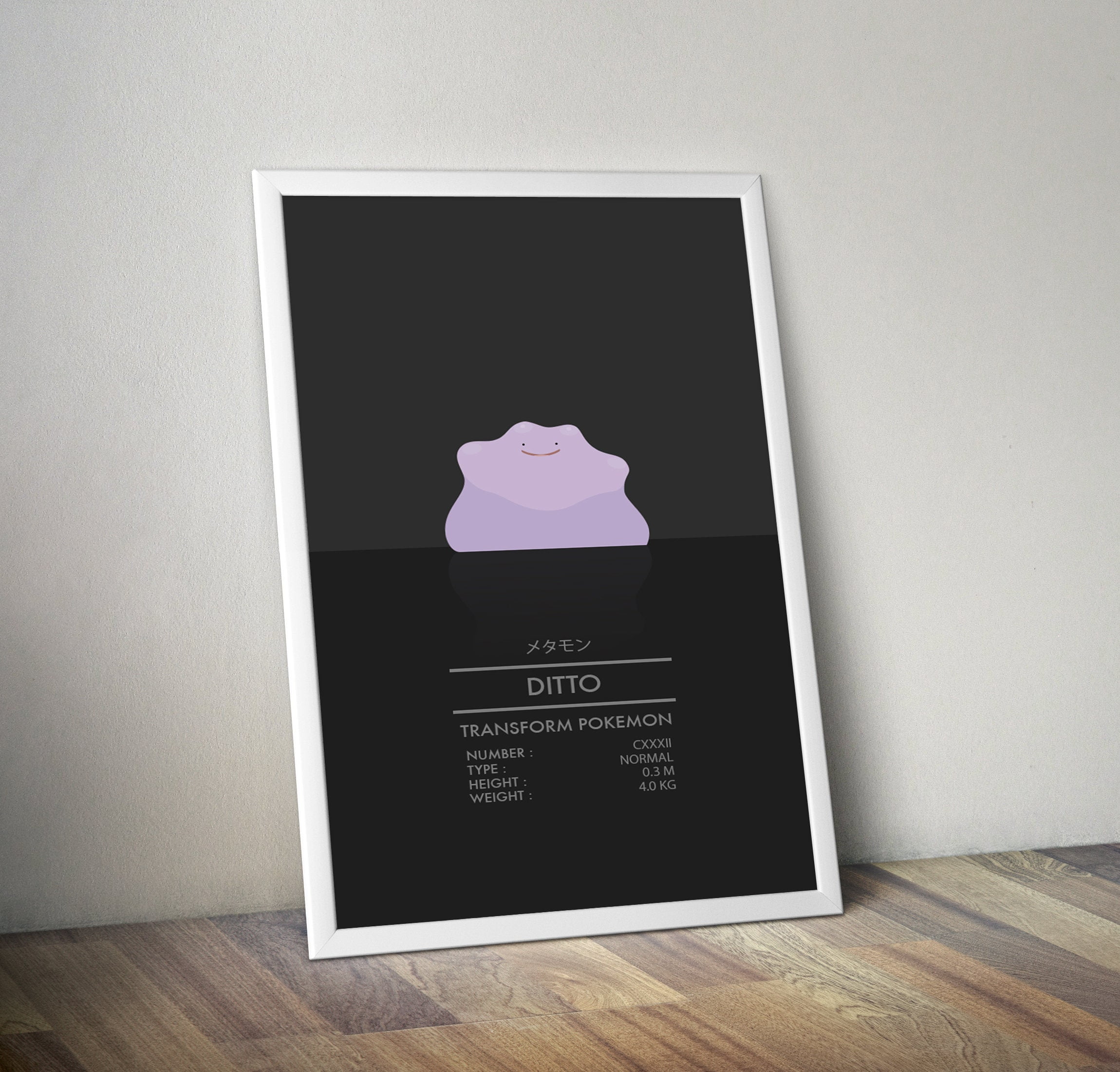 POSTER Ditto Pokemon Poster Pokemon Decor Pokemon Wall Art Pokemon ...