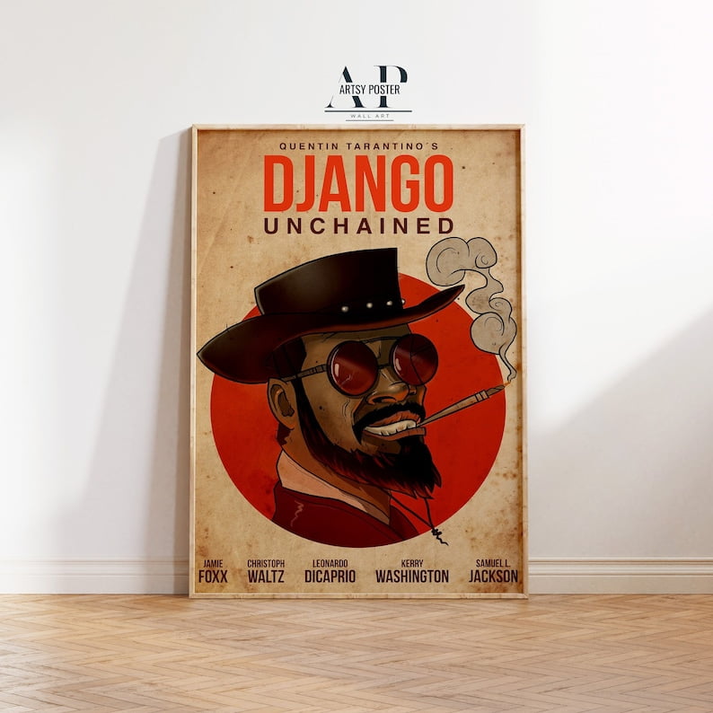 POSTER Django Unchained Movie Poster, Quentin Tarantino Film Print ...