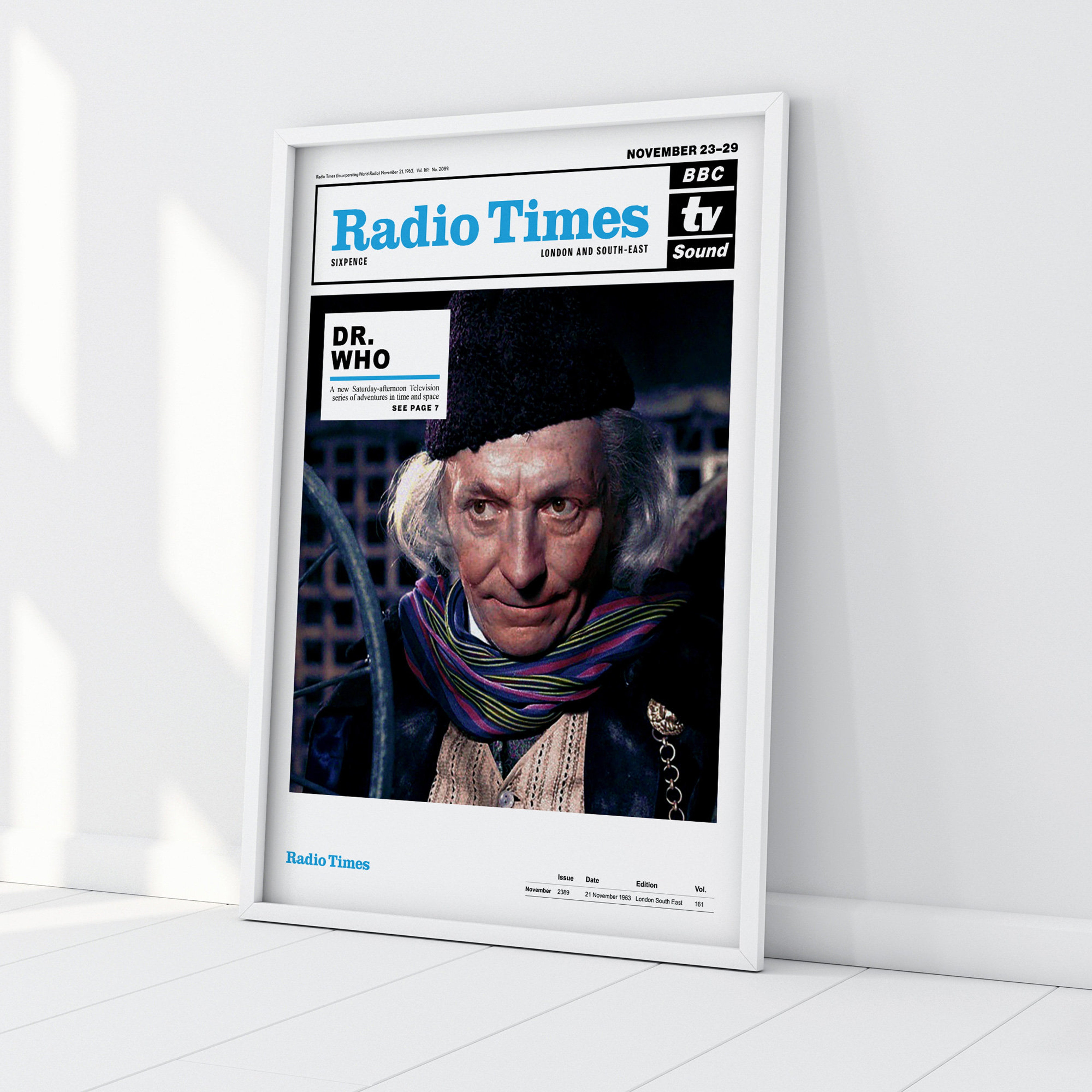 POSTER Doctor Who Tardis William Hartnell Radio Times 1963 Poster-NO ...