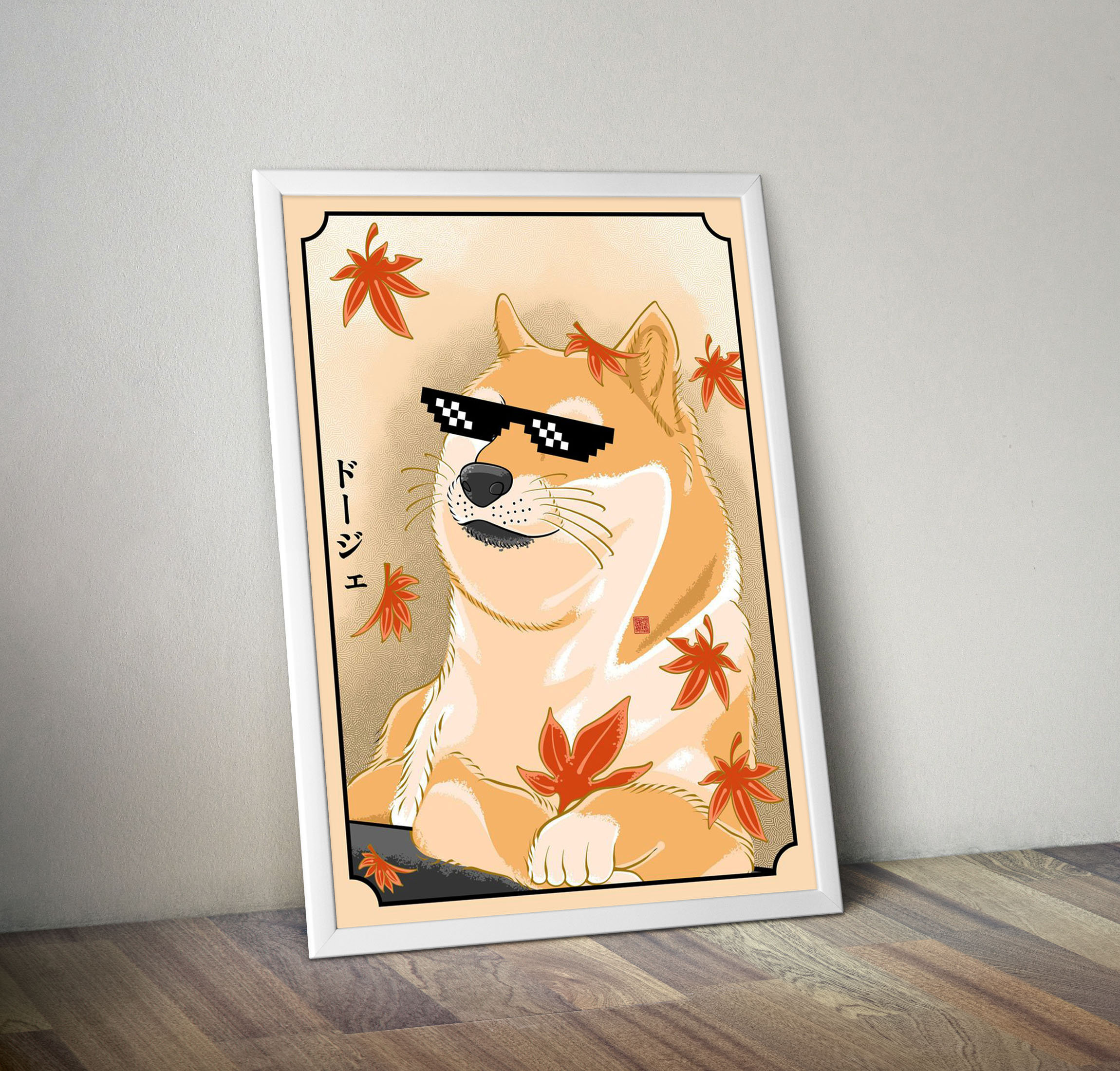 POSTER Doge Meme Poster Shiba Funny Dog Funny Memes Funny Present Ukiyo ...