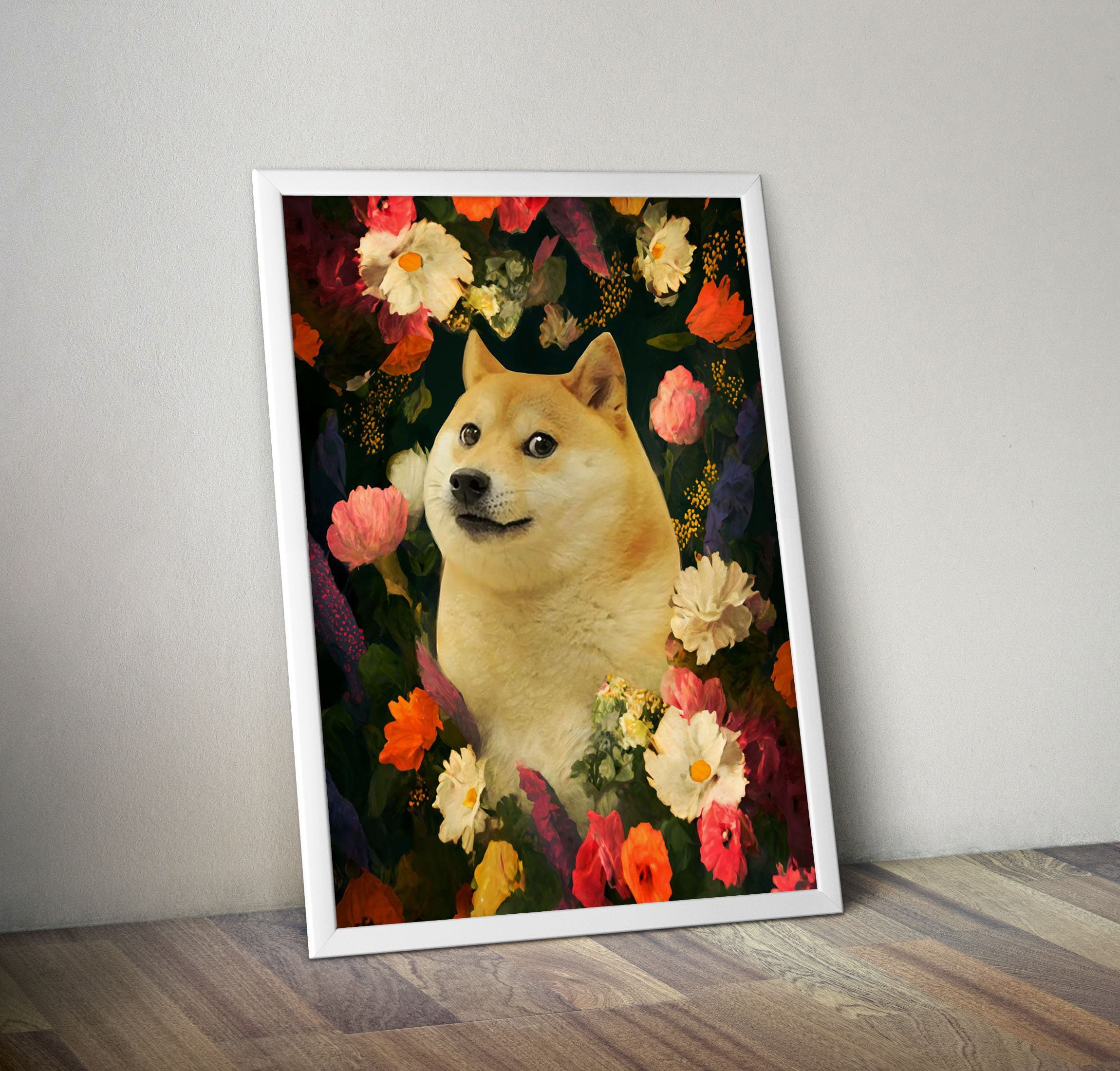 POSTER Doge Portrait Poster Funny Memes Funny Present Meme Poster Funny ...