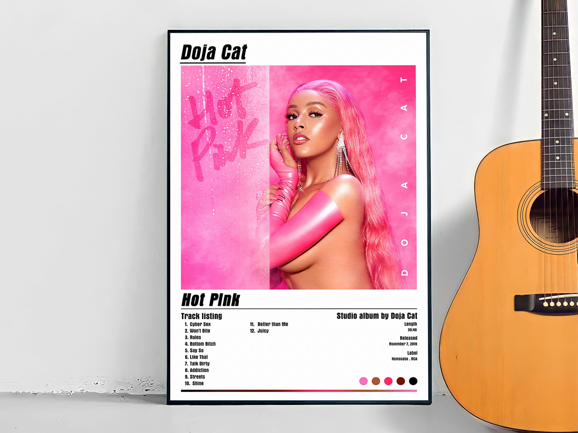 Poster Doja Cat Hot Pink Album Cover Poster Unframed