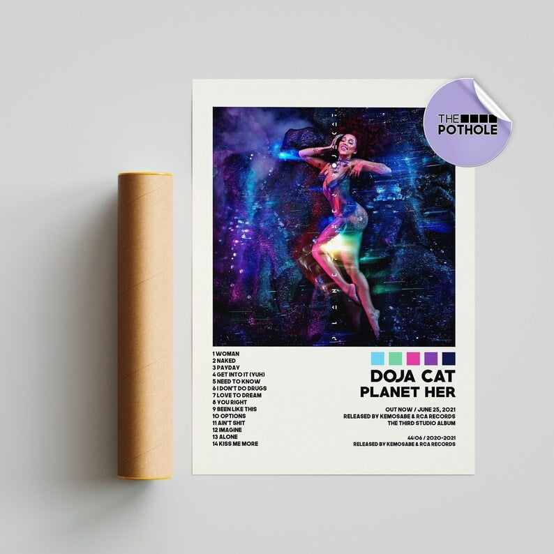 Poster Doja Cat Posters Planet Her Poster Album Cover Poster Poster Print Wall Art Poster