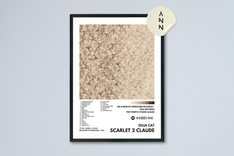 Poster Doja Cat - Scarlet 2 Claude Album Poster / Album Cover Poster ...