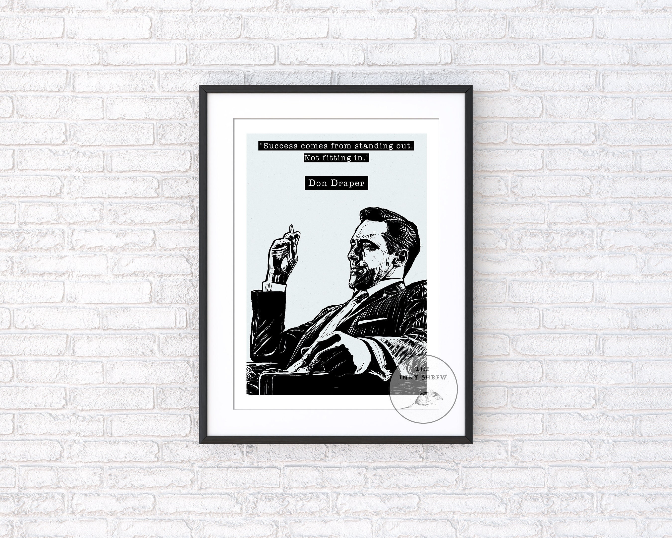 POSTER Don Draper Mad Men Print | Mad Men Art | Mad Men Poster-8x12 ...