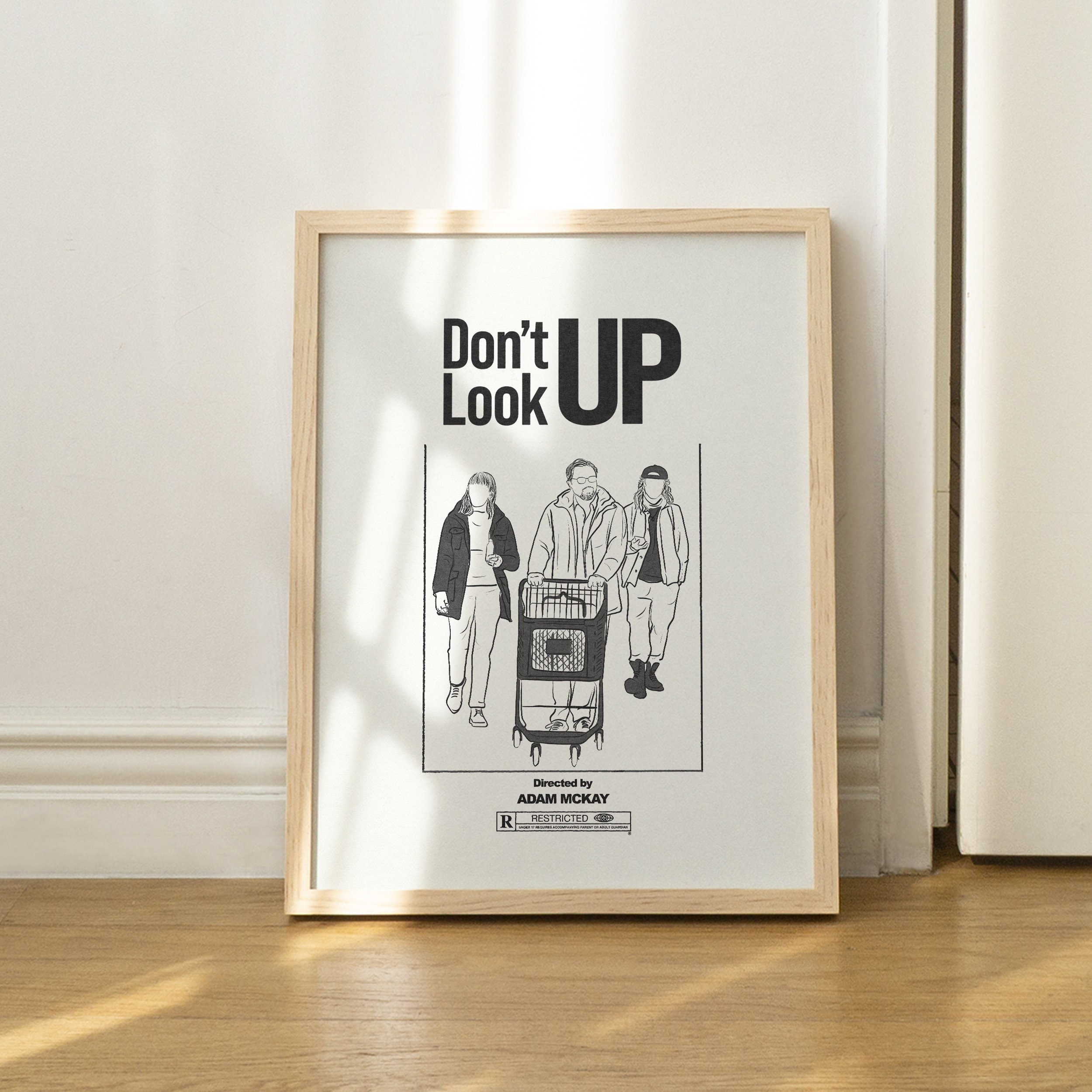 POSTER Don't Look Up | Adam McKay | Movie Poster | Black and White Wall ...