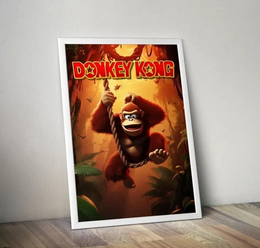 POSTER Donkey Kong Poster | Donkey Kong Artwork | Donkey Kong-12x18 ...
