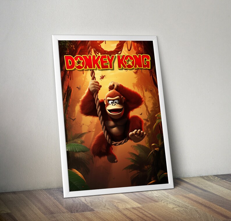 POSTER Donkey Kong Poster | Donkey Kong Artwork | Donkey Kong | Gaming ...