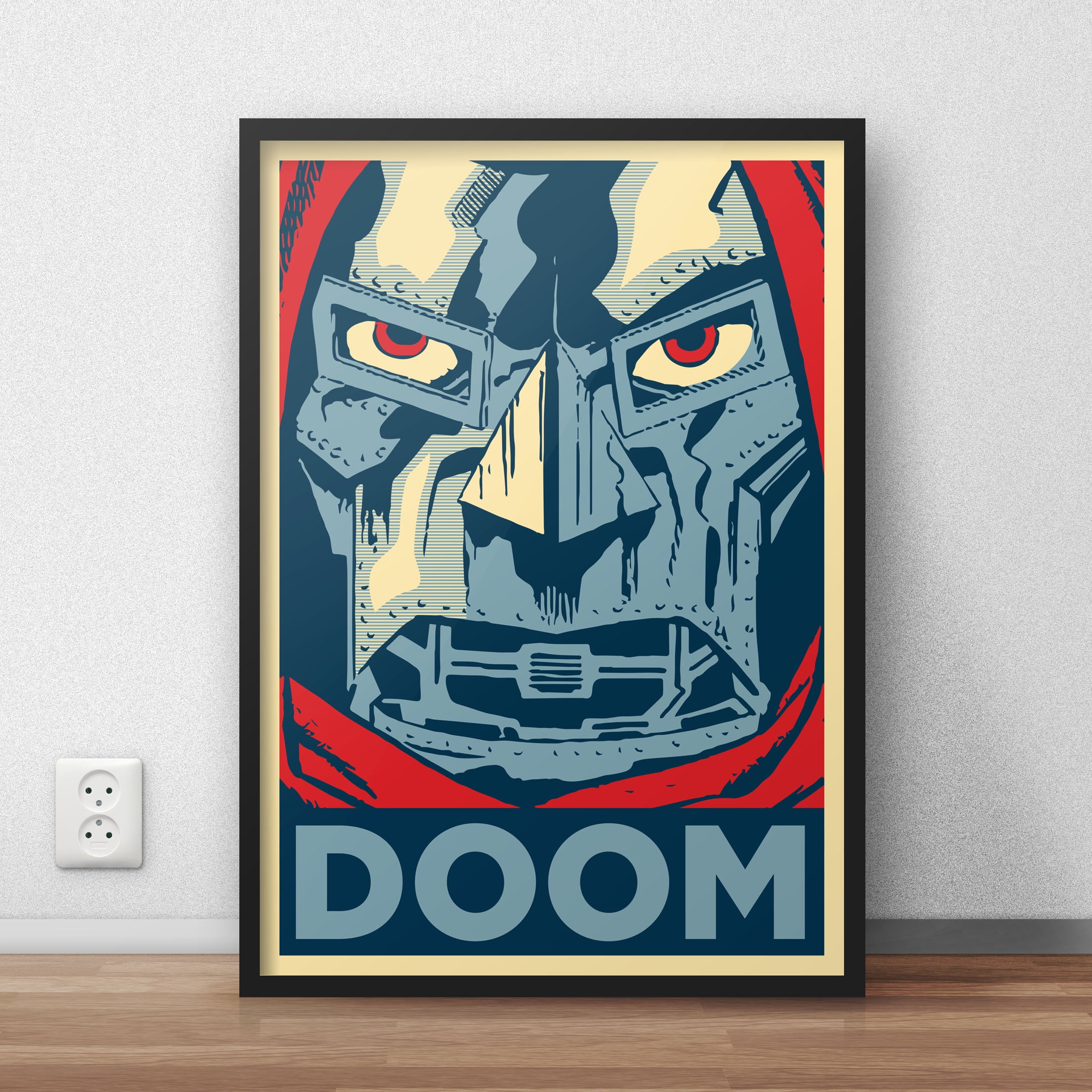 Poster Doom - A Shepard Fairey/Jack Kirby inspired office man cave home ...