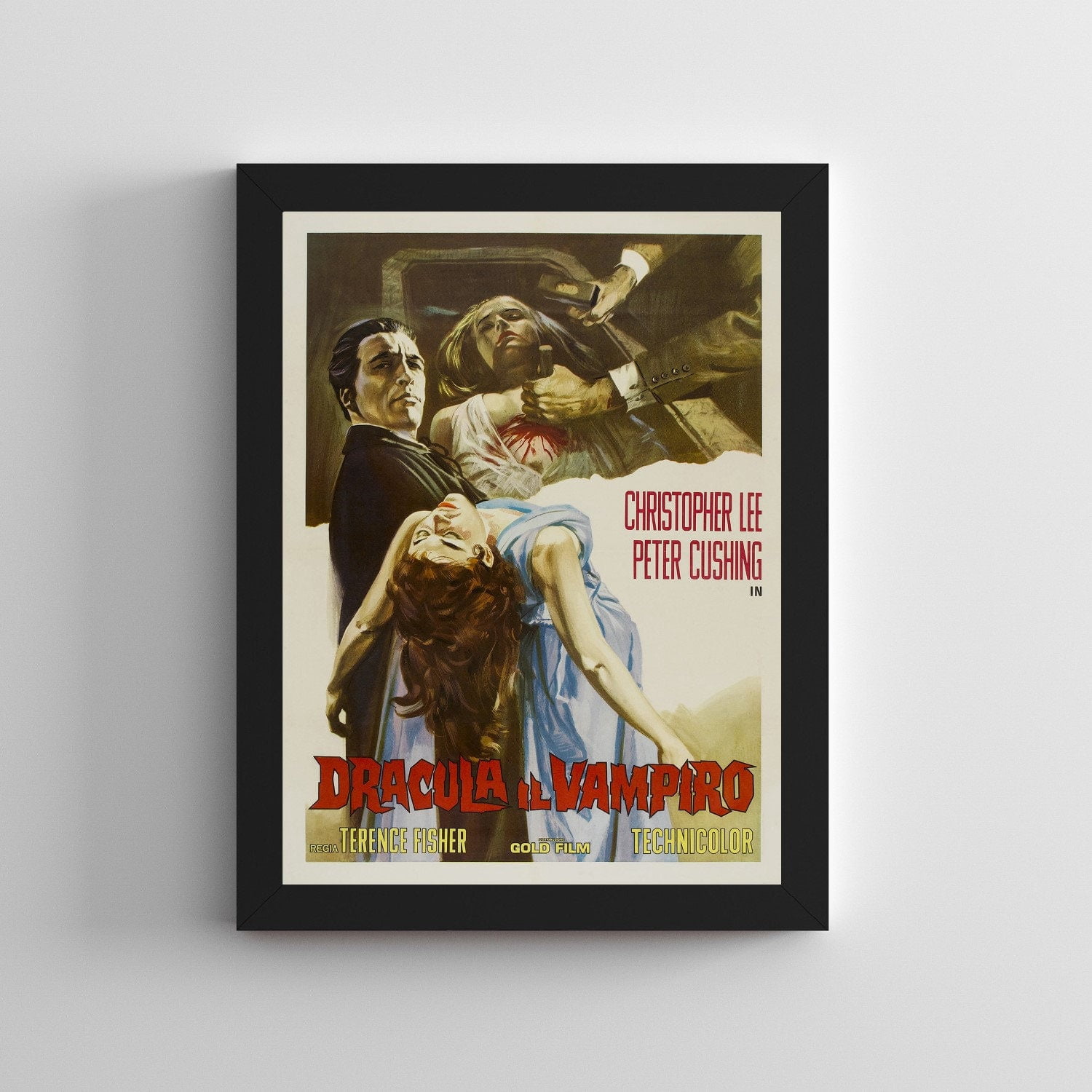 POSTER Dracula Christopher Lee Horror Film Italian Movie Poster ...