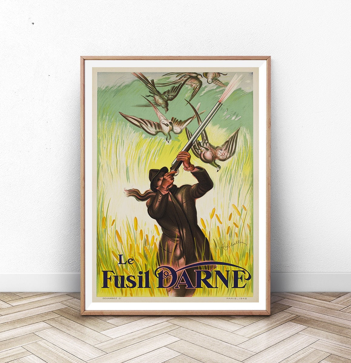 POSTER Duck Hunting Poster, Vintage Hunting Art, Outdoorsmen Art, Man ...