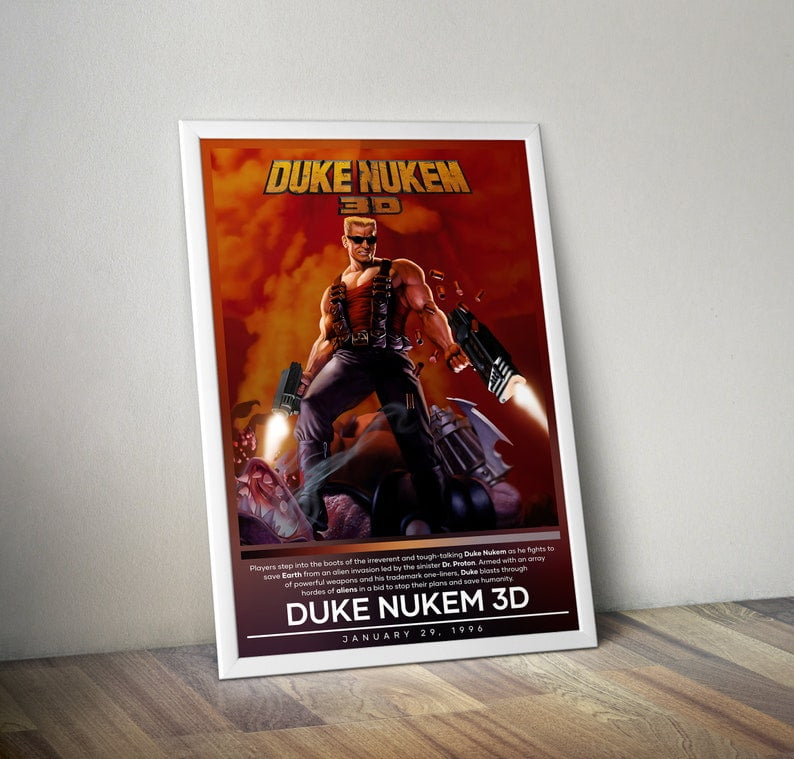 POSTER Duke Nukem 3D Poster | Duke Nukem Print | Gaming Poster Print ...