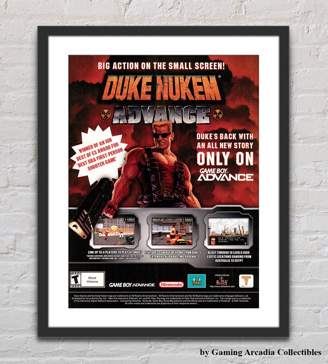 POSTER Duke Nukem Advance Nintendo GBA Poster-12x18-UNFRAMED - Walmart.com