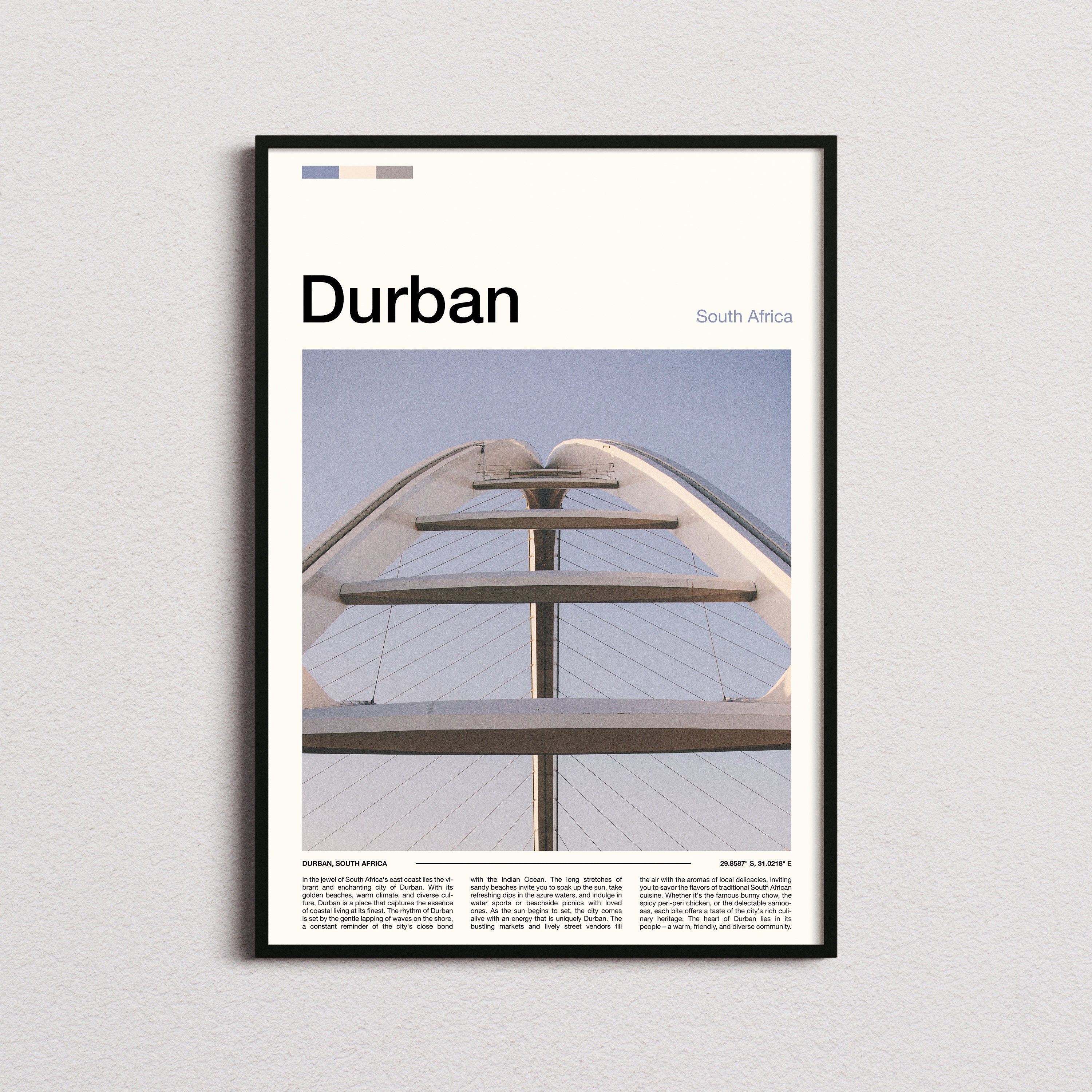 POSTER Durban Print, Durban Poster, Durban Wall Art, South Africa Art ...