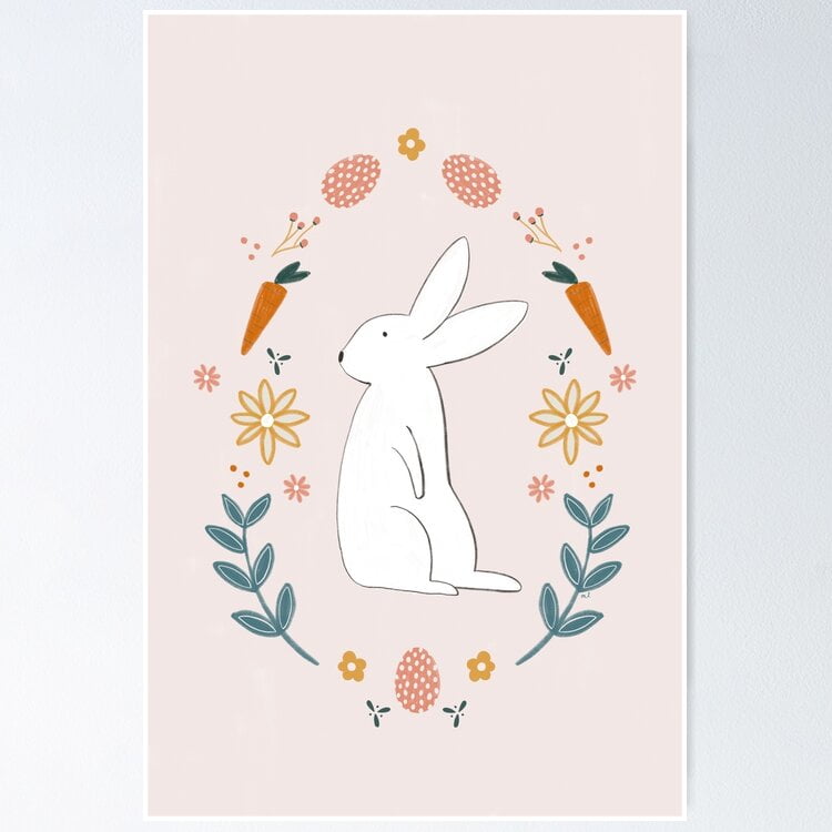 POSTER Easter Bunny POSTER UNFRAMED, 8x12 - Walmart.com