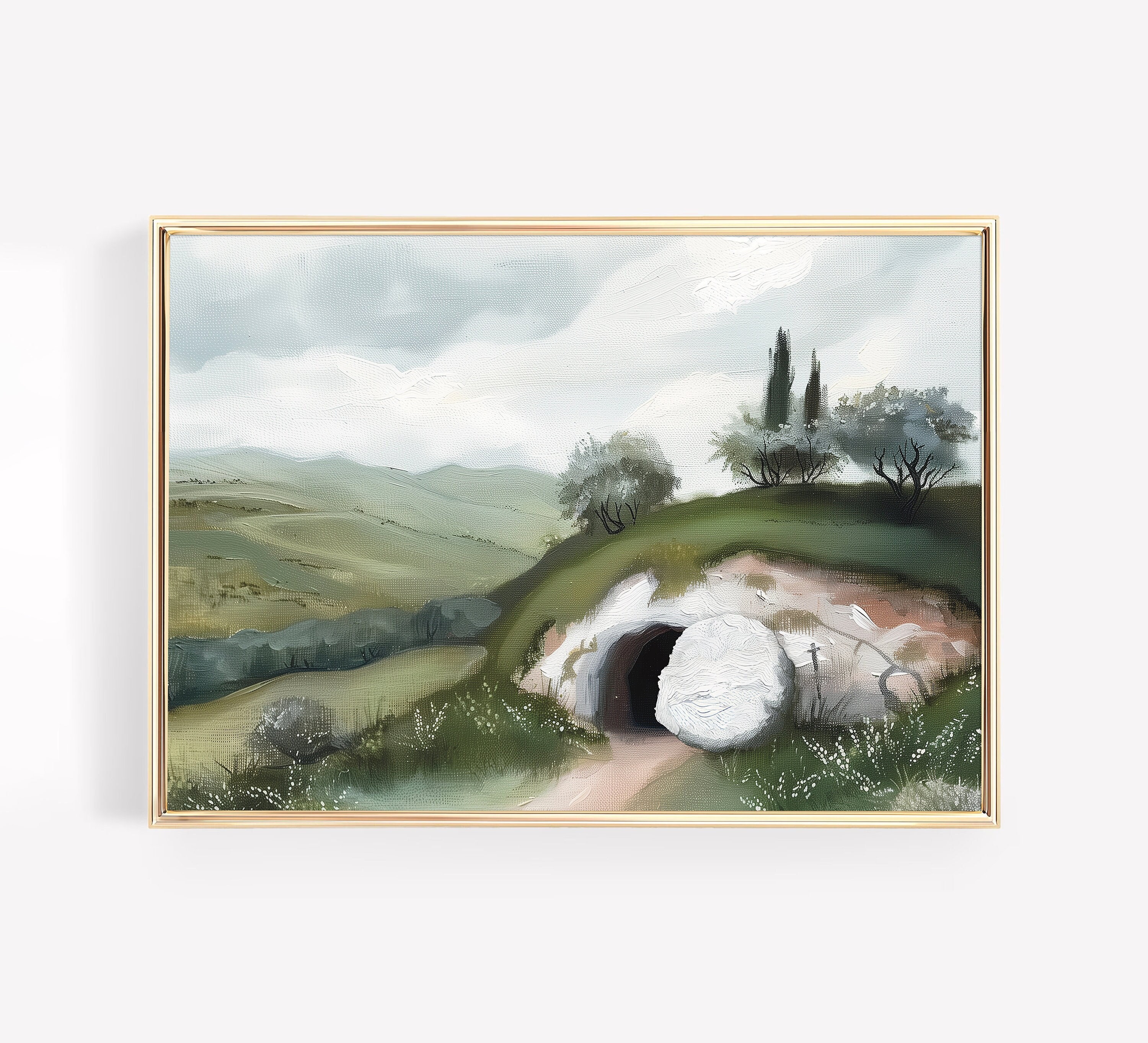 POSTER Easter Gift Jesus Resurrection Modern Boho Christian Wall Art ...