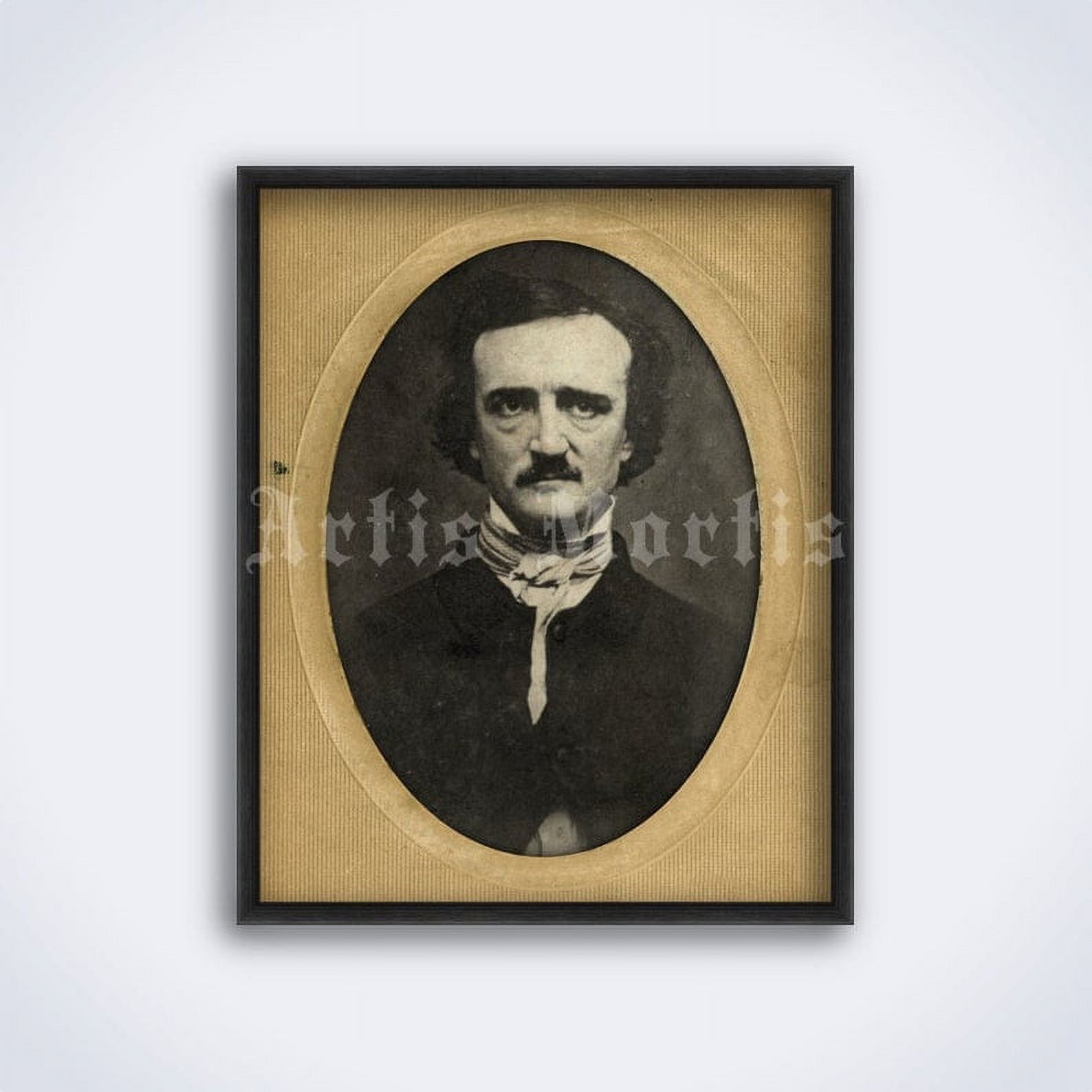Poster Edgar Allan Poe - poet, writer, mystic photo portrait, cabinet ...