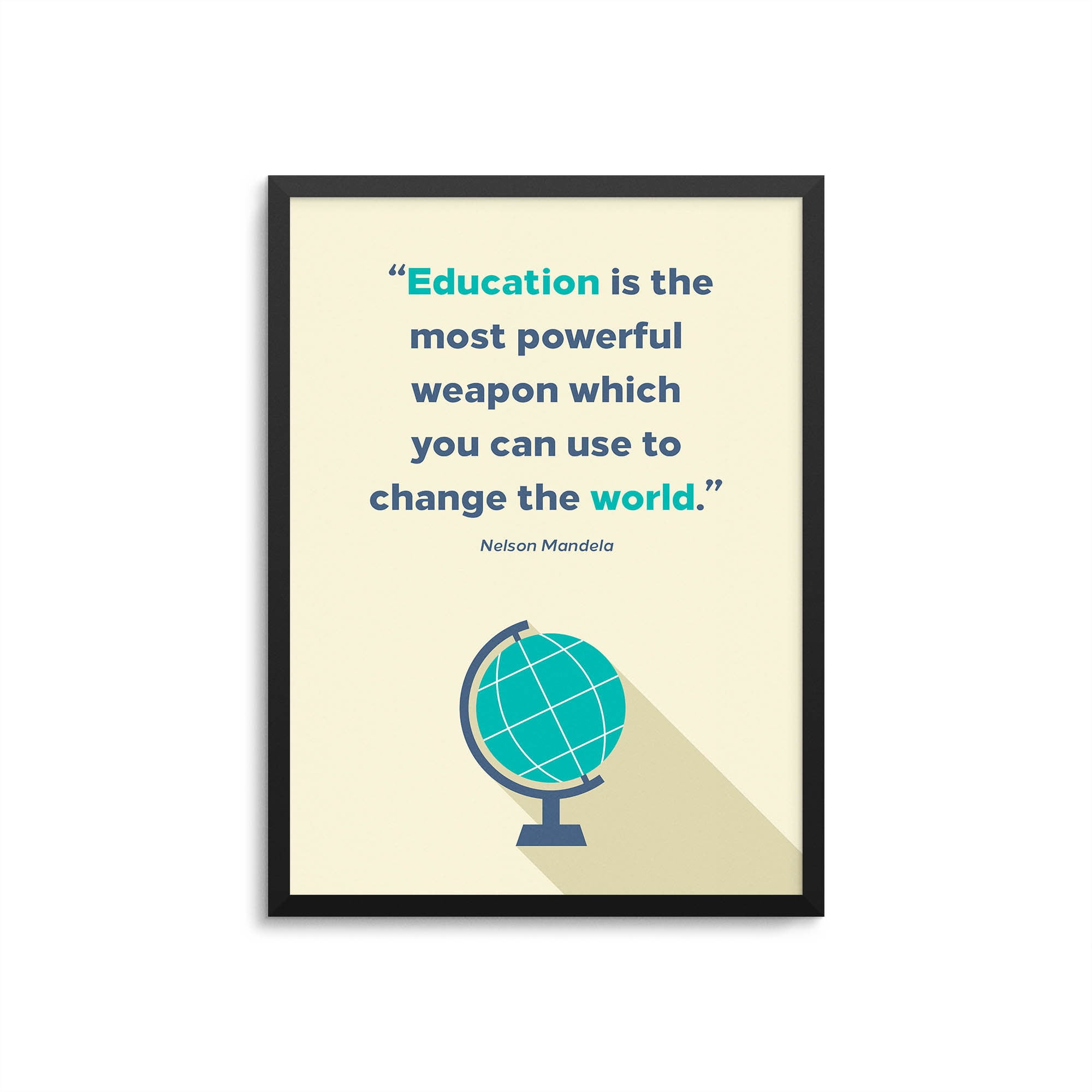 POSTER Education Is The Most Powerful Weapon Quote Poster - Nelson ...