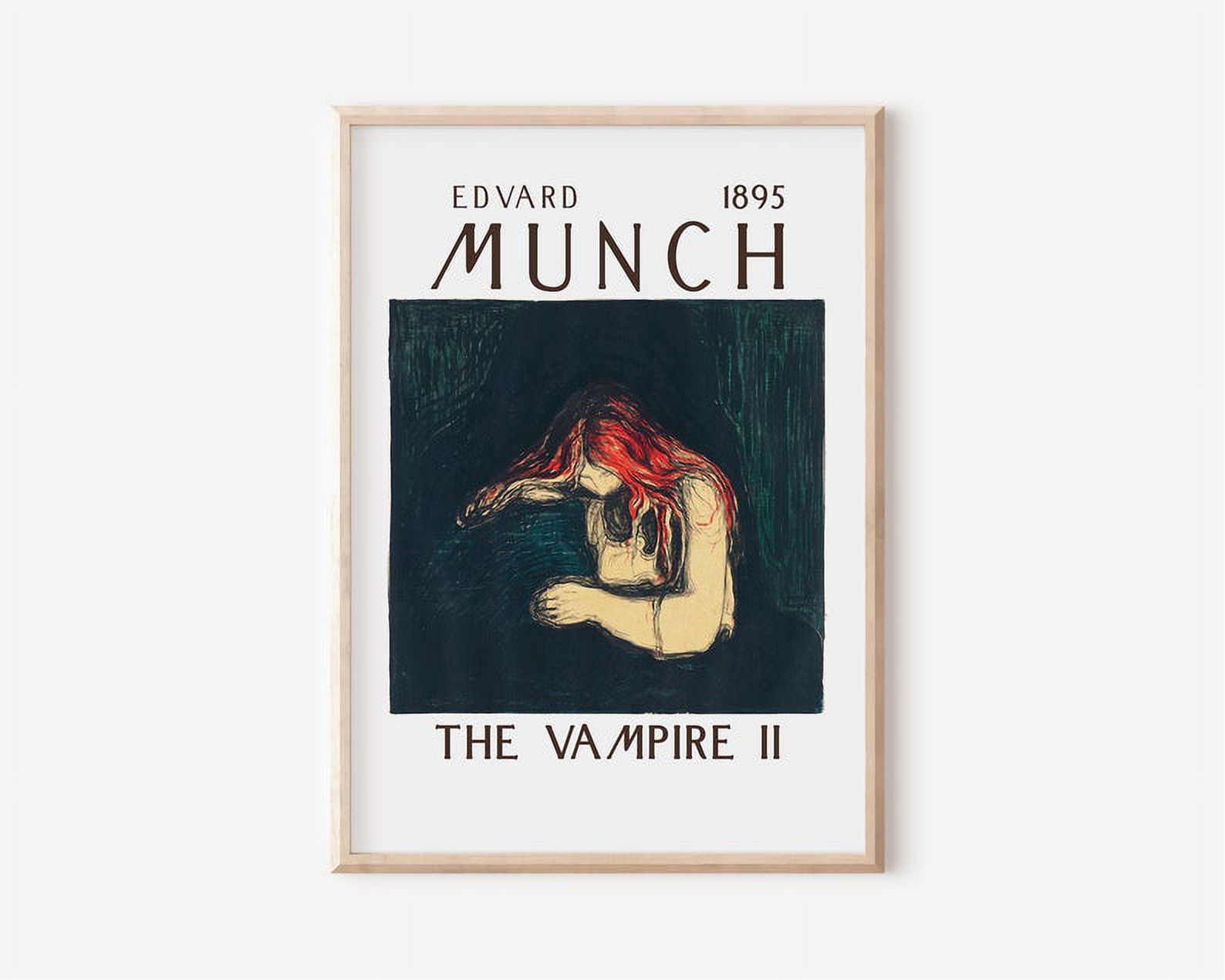 POSTER Edvard Munch Vampire Print, Love and Pain Poster, Vampire Wall ...