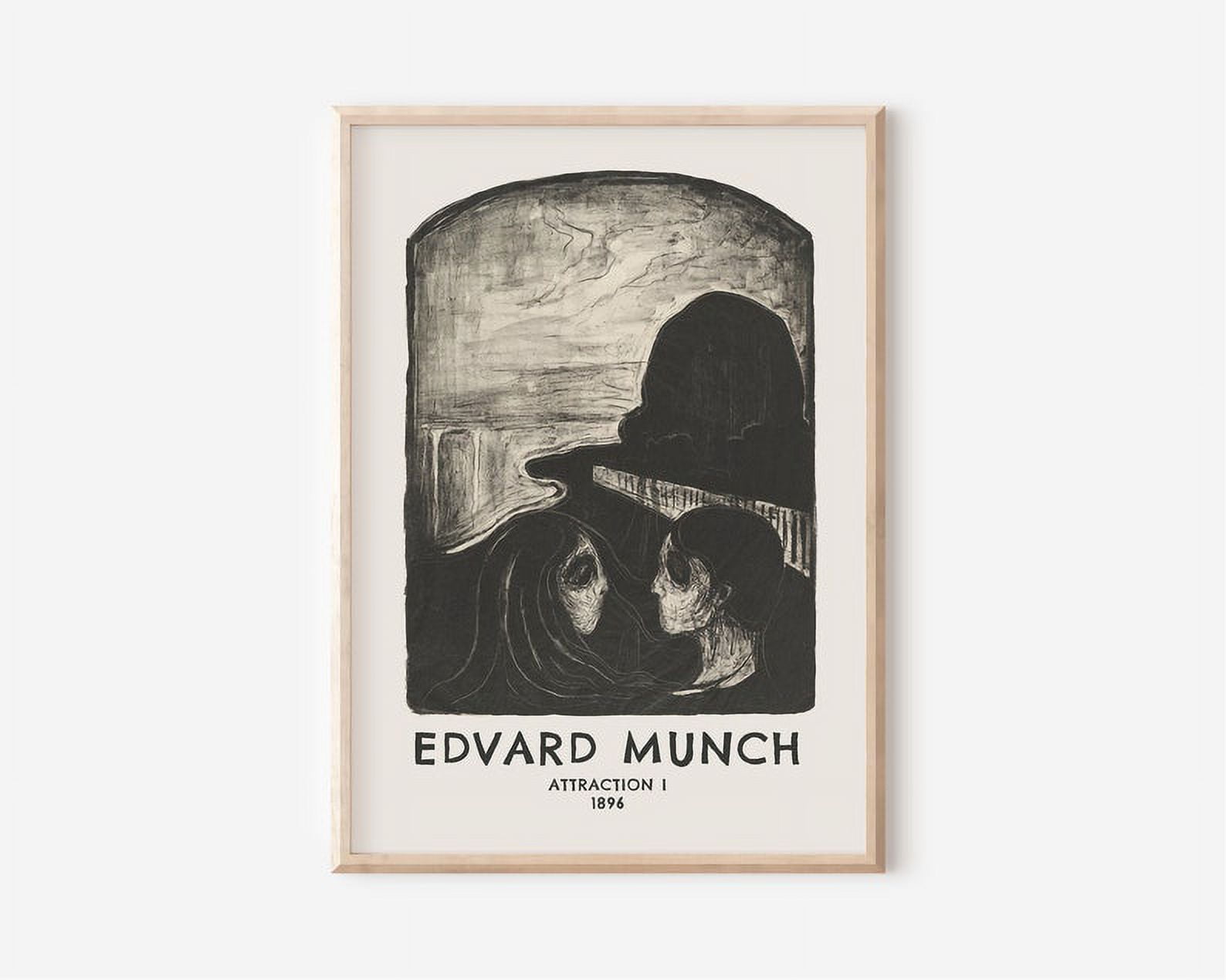 POSTER Edvard Munch Vintage Exhibition Poster, Kiss Poster, Munch Art ...